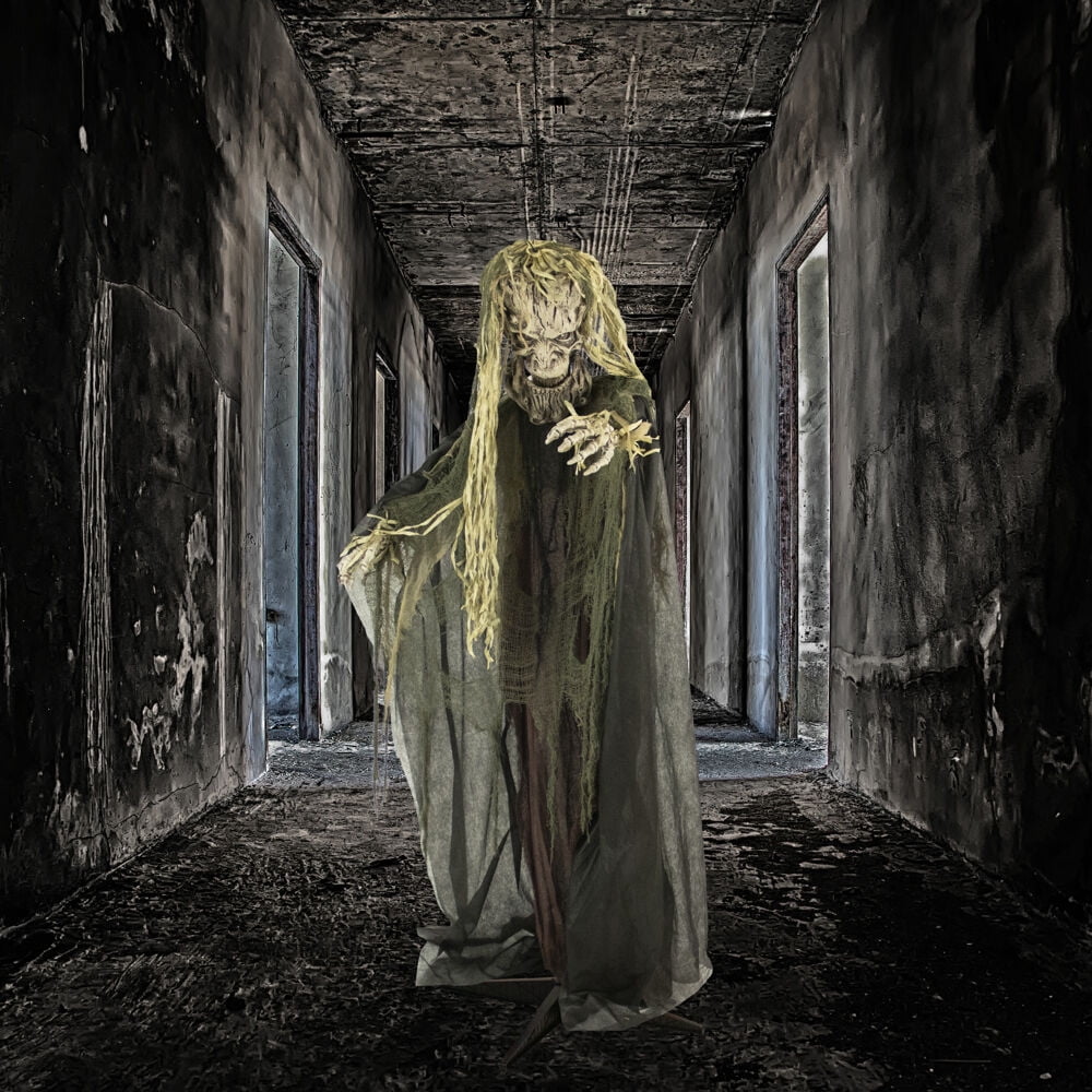 Haunted Hill Farm Life-Size Animatronic Tree Man, 75" Indoor/Outdoor ...