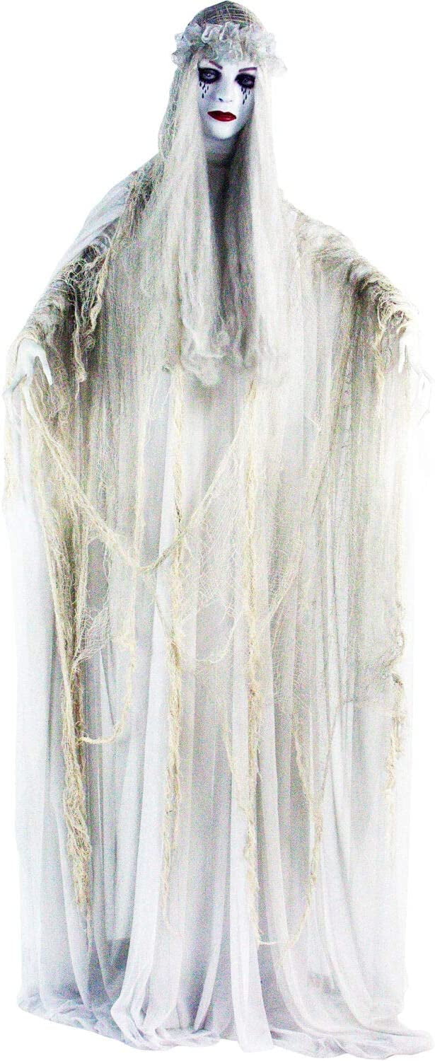 Haunted Hill Farm Life-Size Scary Ghost Bride, Halloween Animatronic ...