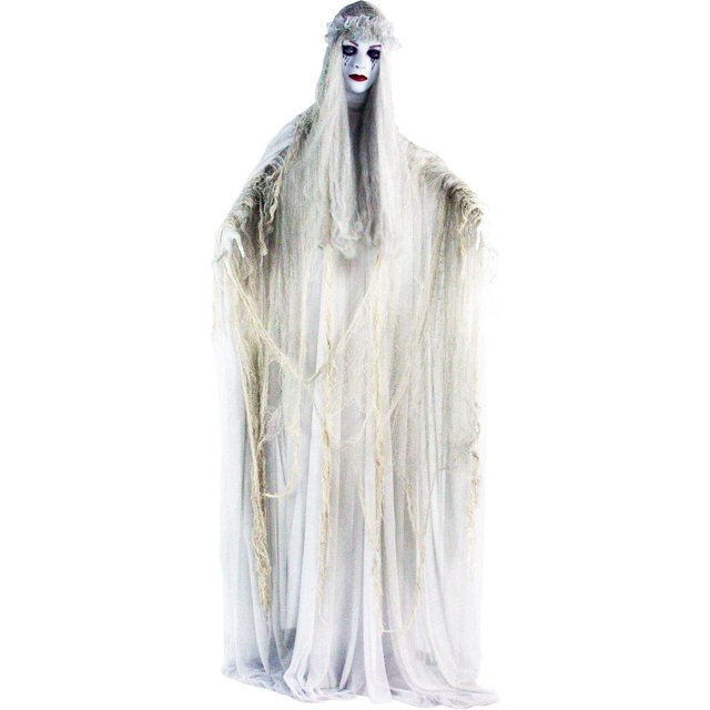 Haunted Hill Farm Life-Size Scary Ghost Bride, Halloween Animatronic ...