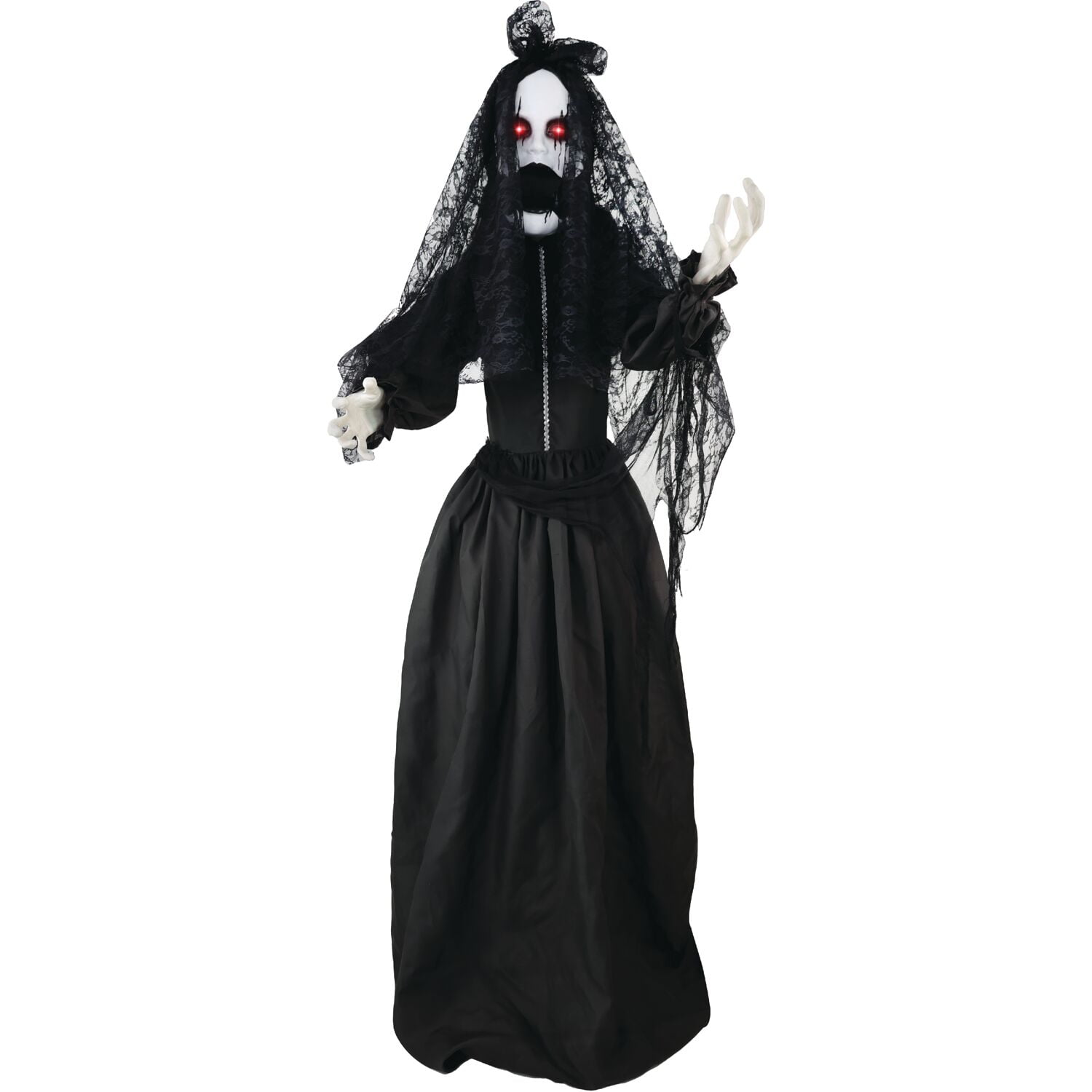 Haunted Hill Farm 5.5 ft Lifesize Animatronic Demon Bride with Lights ...