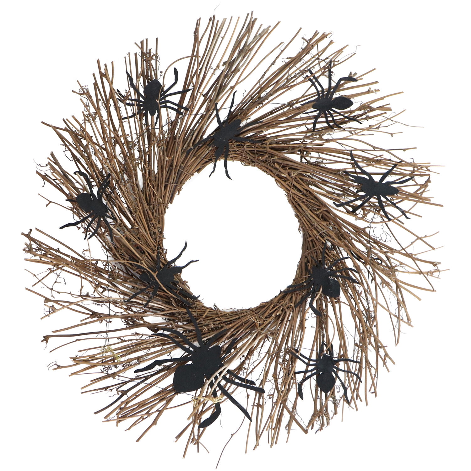 Haunted Hill Farm 20 in Battery-Operated Natural Twig Wreath with LED ...