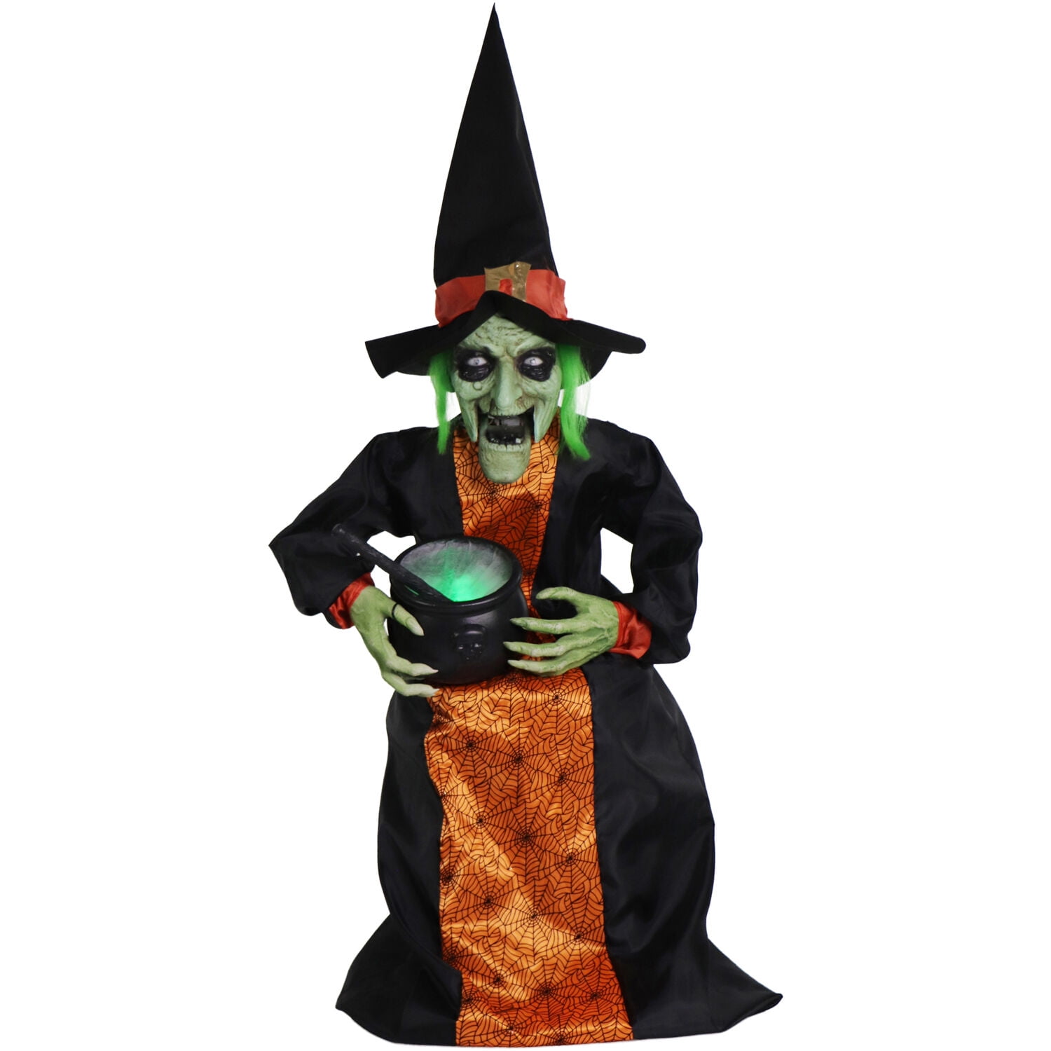 Haunted Hill Farm Animatronic Sitting Talking Witch with Moving Mouth ...