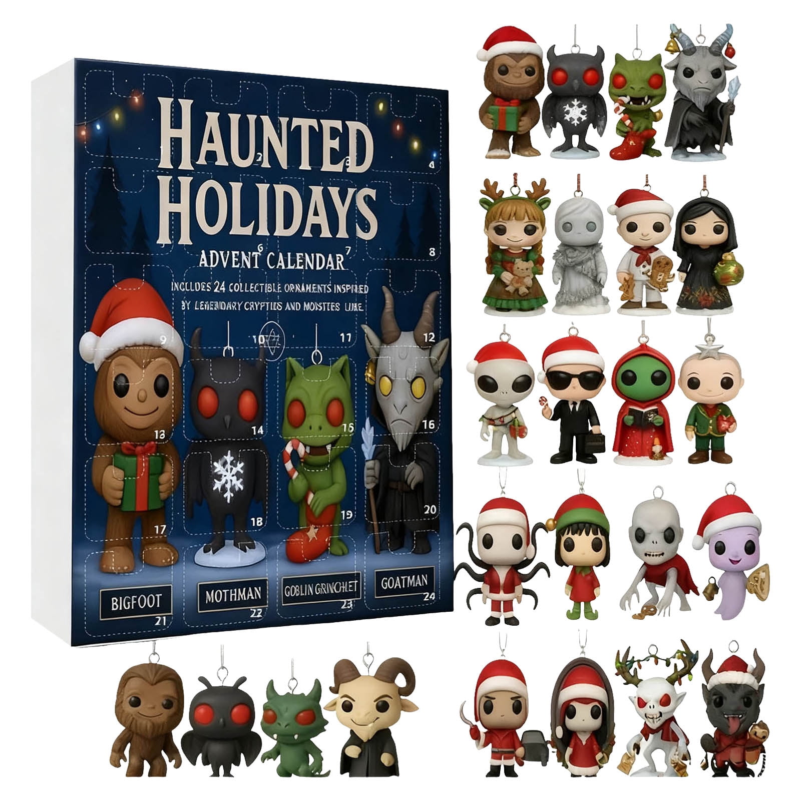 Haunted Holidays 2025 Advent Calendar, 24 Days Christmas Countdown ...