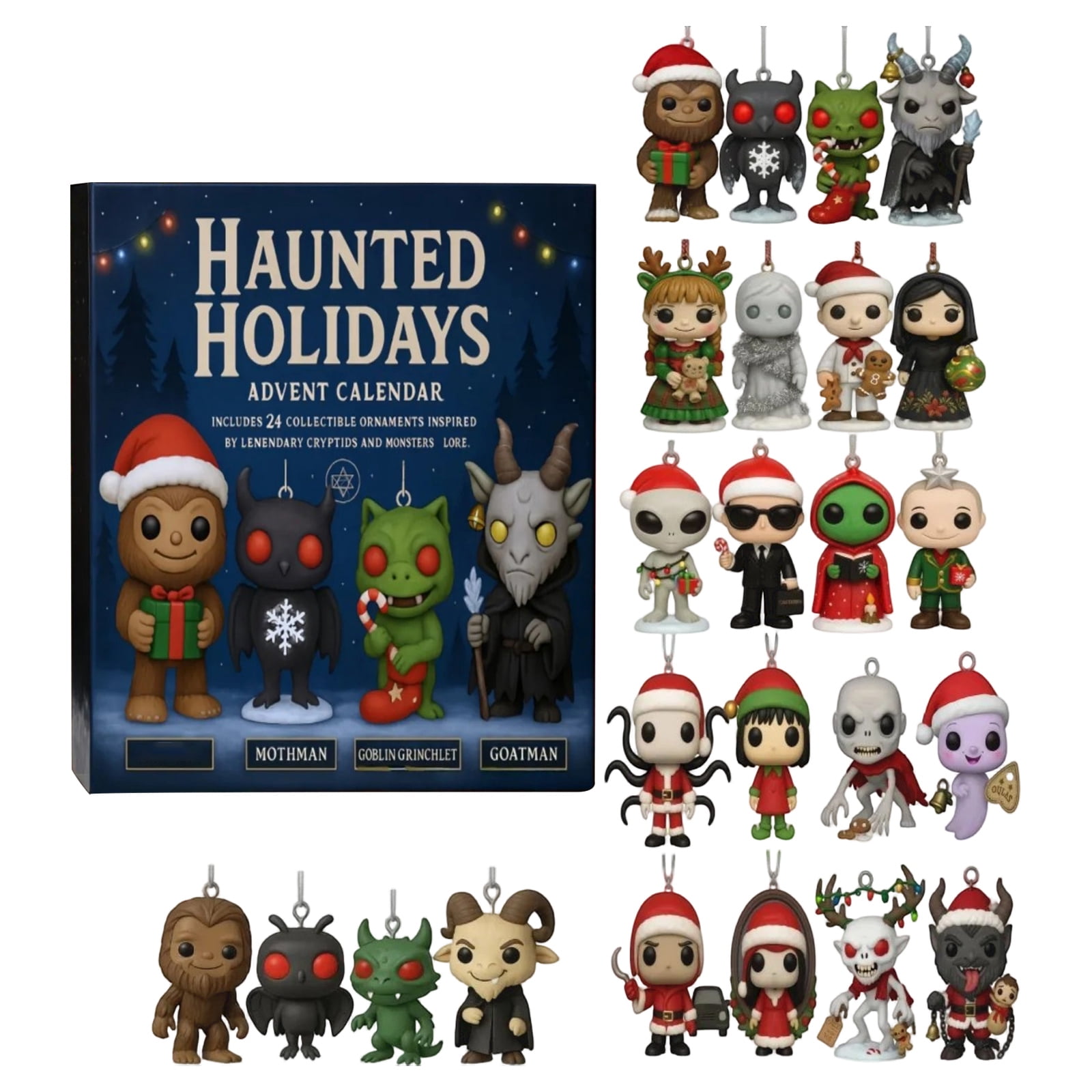 Haunted Holidays 2025 Advent Calendar, 24 Days Christmas Countdown ...