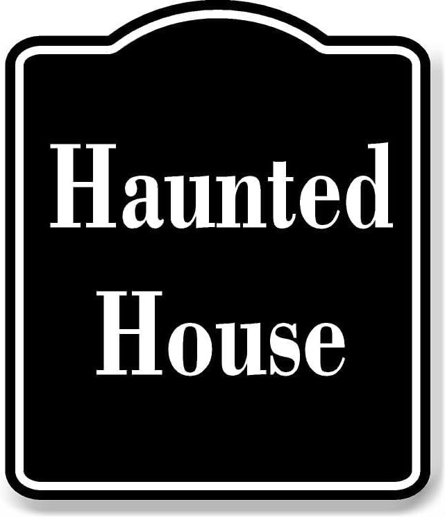 Haunted House BLACK Aluminum Composite Sign 8.5''x10'' - Walmart.com