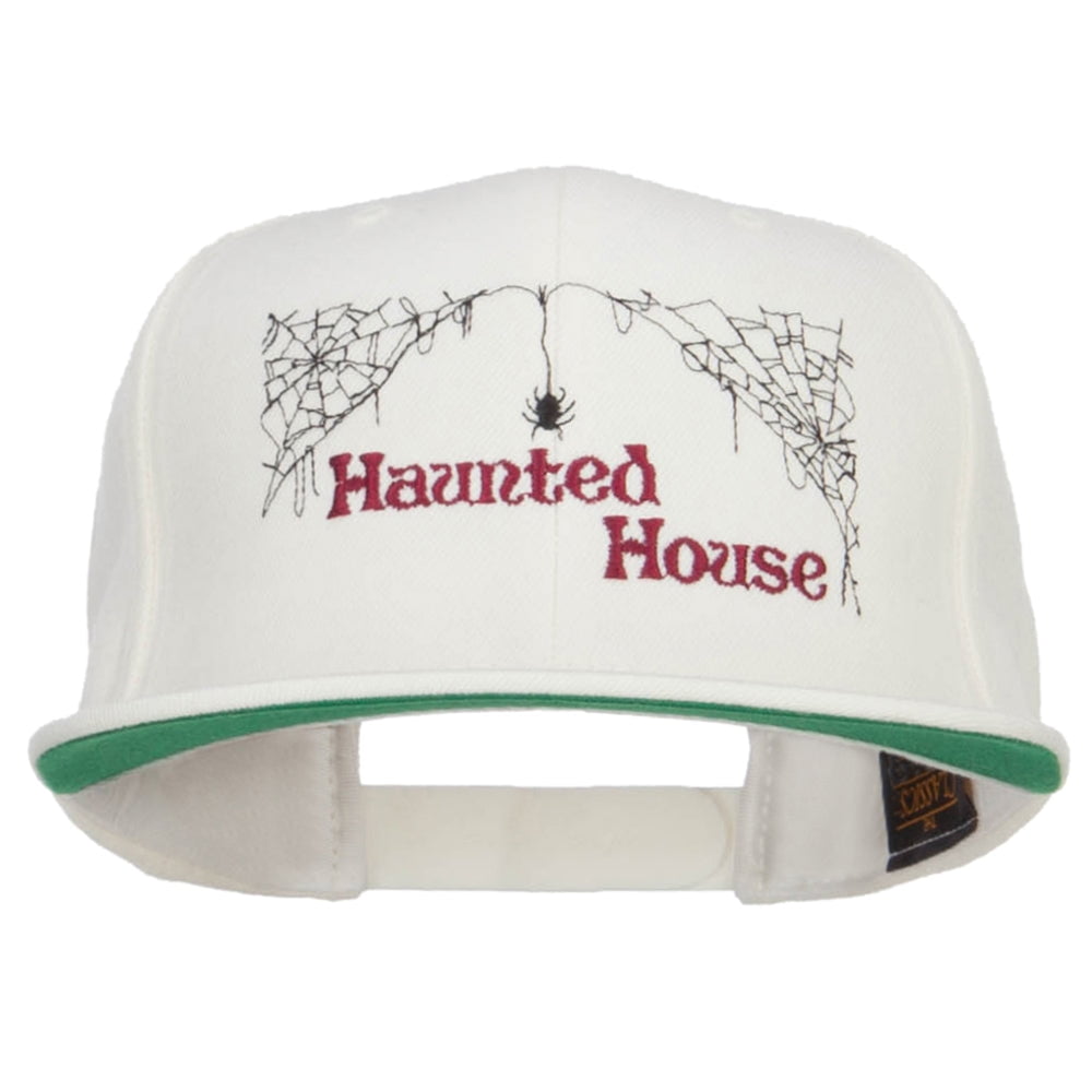 Haunted House Embroidered Snapback Cap - Natural OSFM - Walmart.com