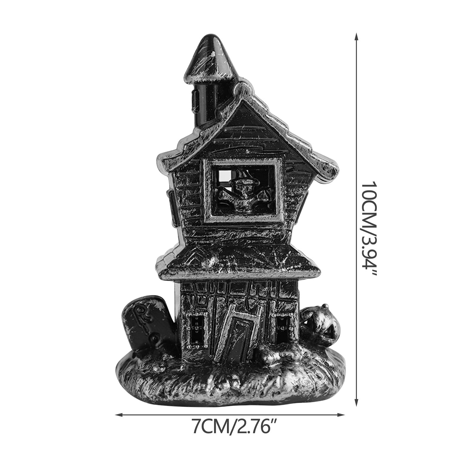 Haunted House LED Tombstone Light Halloween Decor Mini Castle Model ...