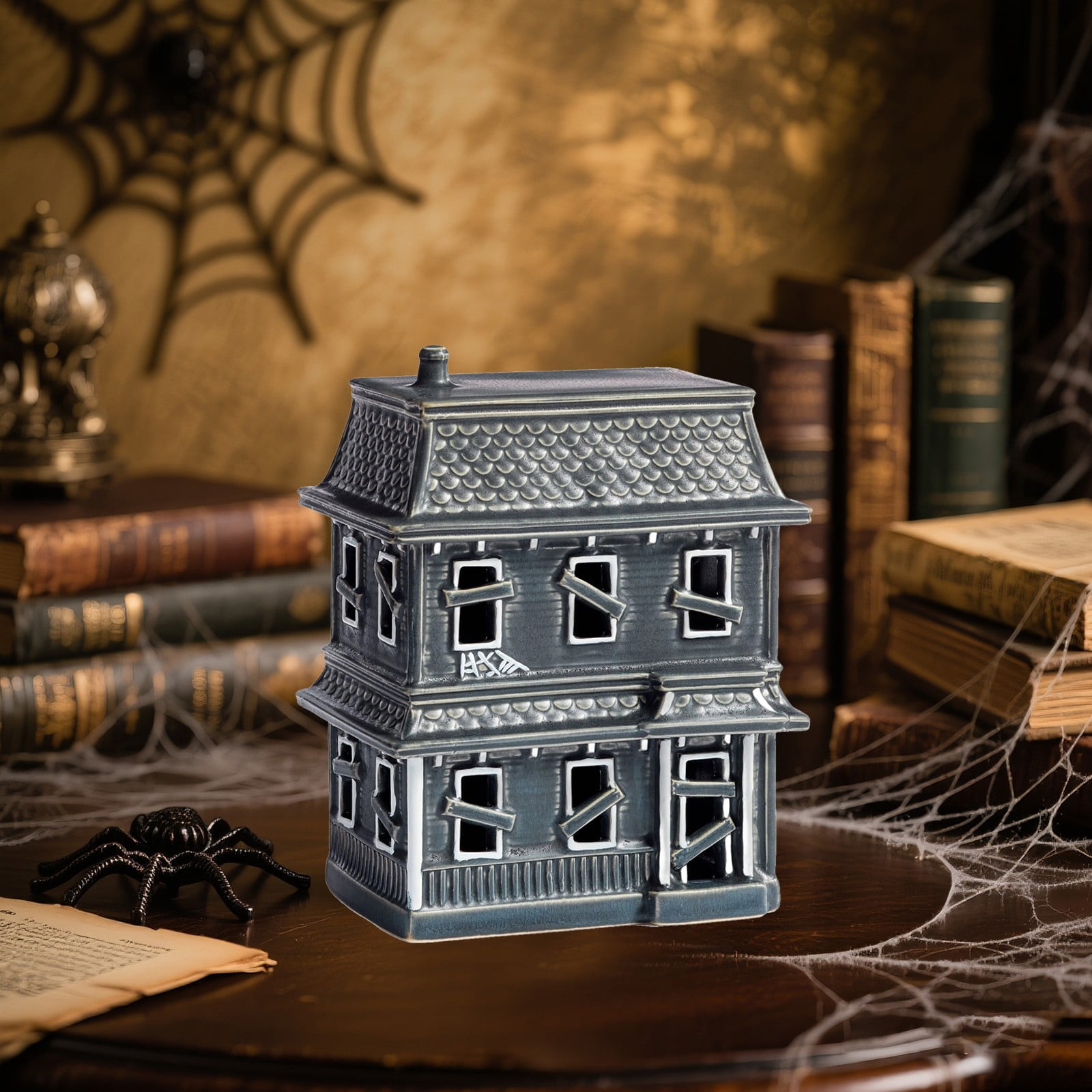 Haunted House Lidded Candy Bowl Candy Box for Party Favors Spiderweb ...