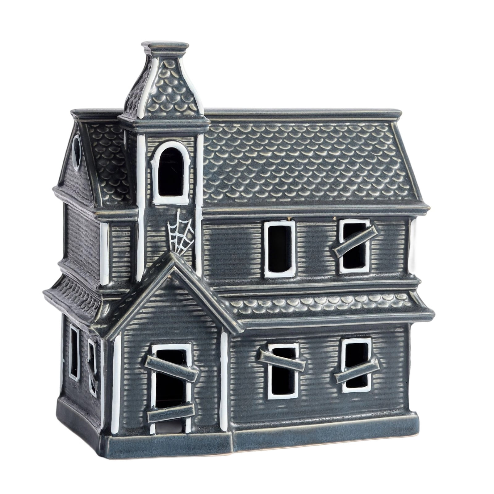Haunted House Lidded Candy Bowl Halloween Candy Box Treat Box Spiderweb ...