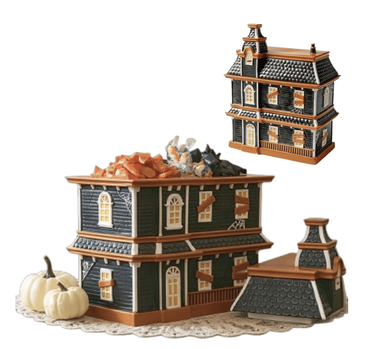 Haunted House Lidded Candy Bowl - Spooky Halloween Candy Bowl ...