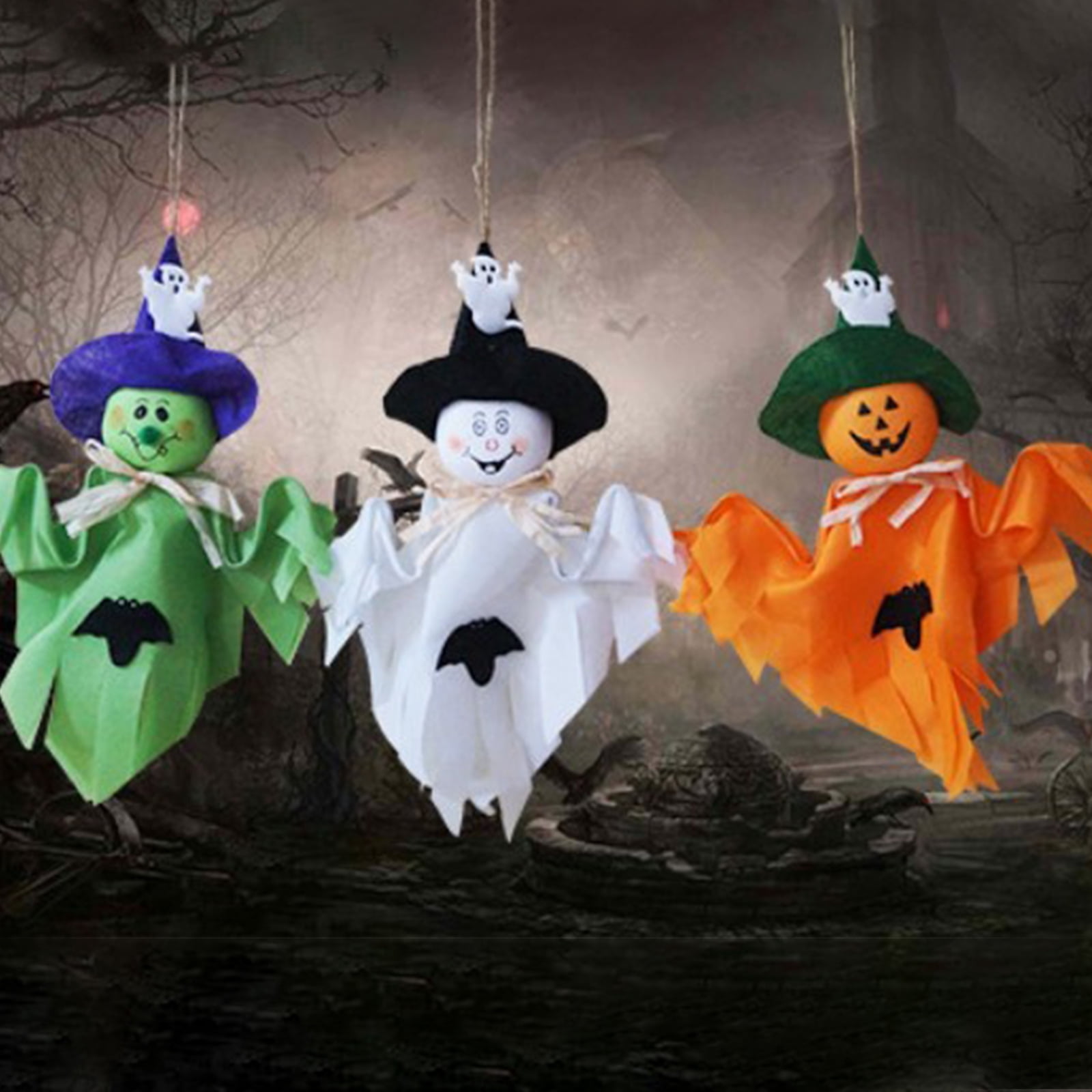 Haunted House Scene Layout Props, 3-Piece Cute Halloween Decorations ...