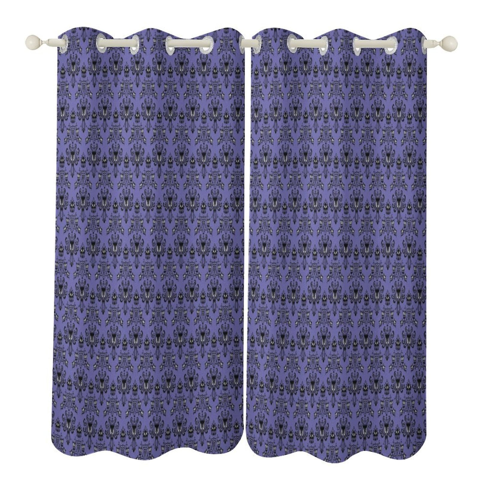 Haunted Mansion 2pcs Blackout Curtains For Living Room Bedroom Grommet ...