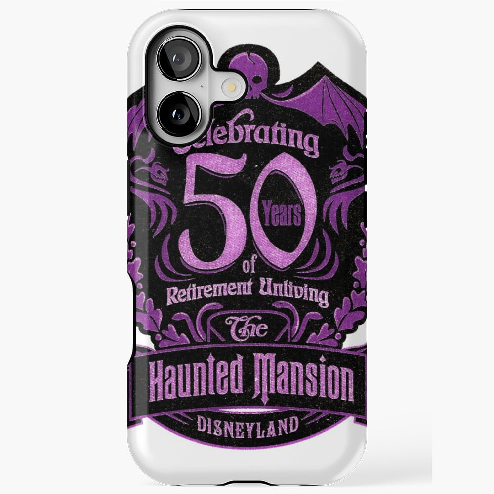 Haunted Mansion 50th Anniversary Retro Art Case for iPhone 17 15 14 13 ...