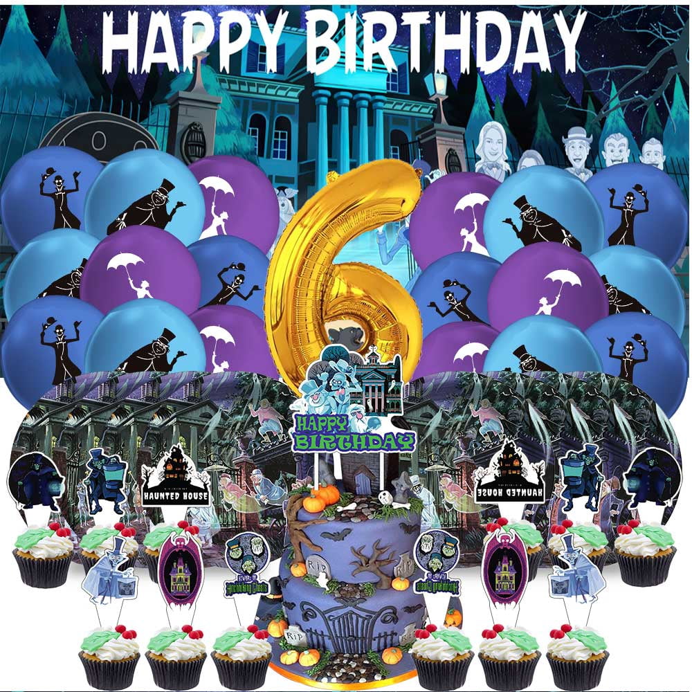 Haunted Mansion Balloons Party Supplies 6th Decor Tableware Birthday ...