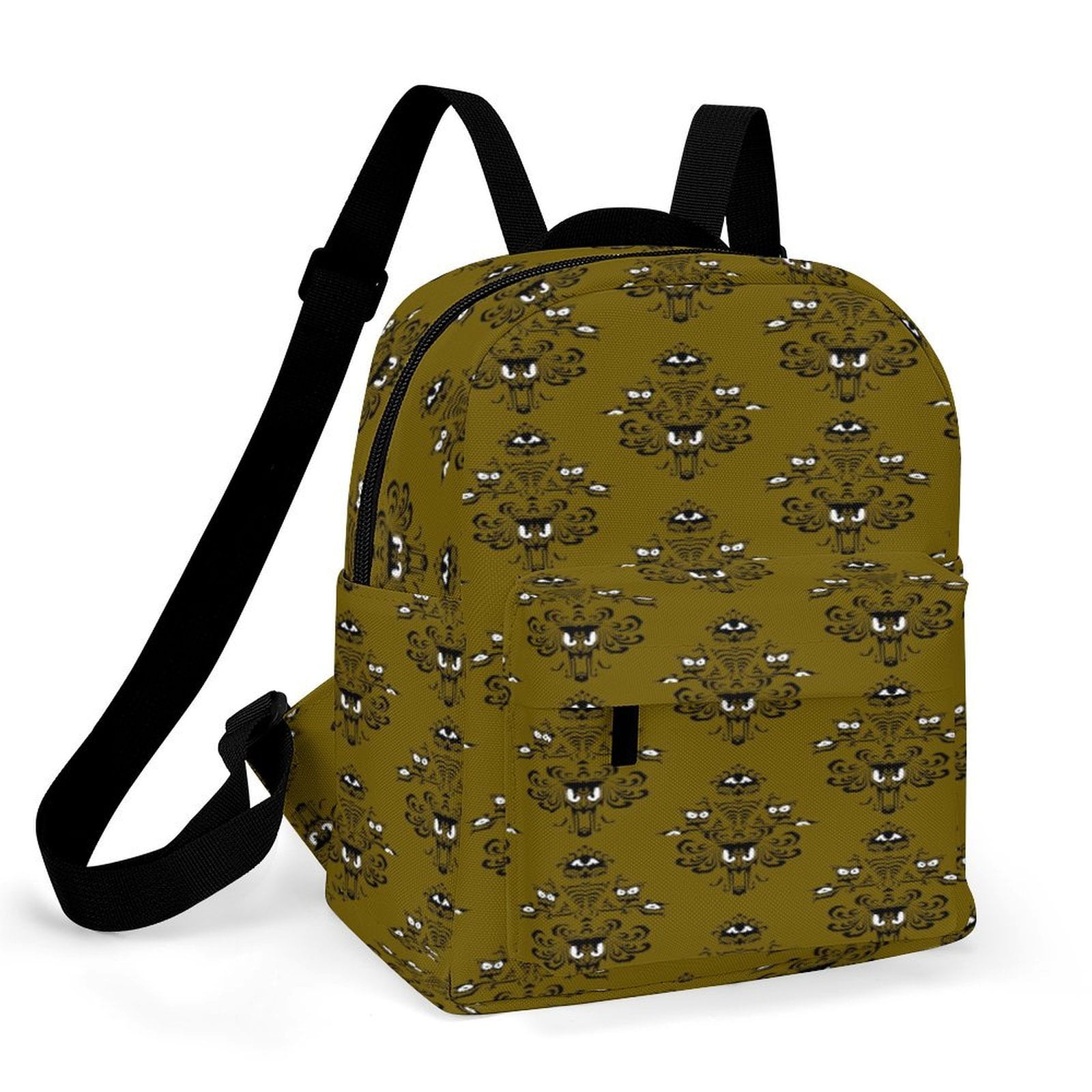 Haunted Mansion Brown Small Backpack Cute Mini Backpacks For Woman ...