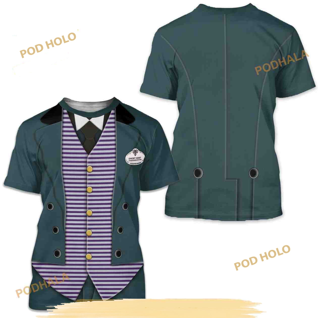 Haunted Mansion Butler Halloween 3D Shirt - Walmart.com