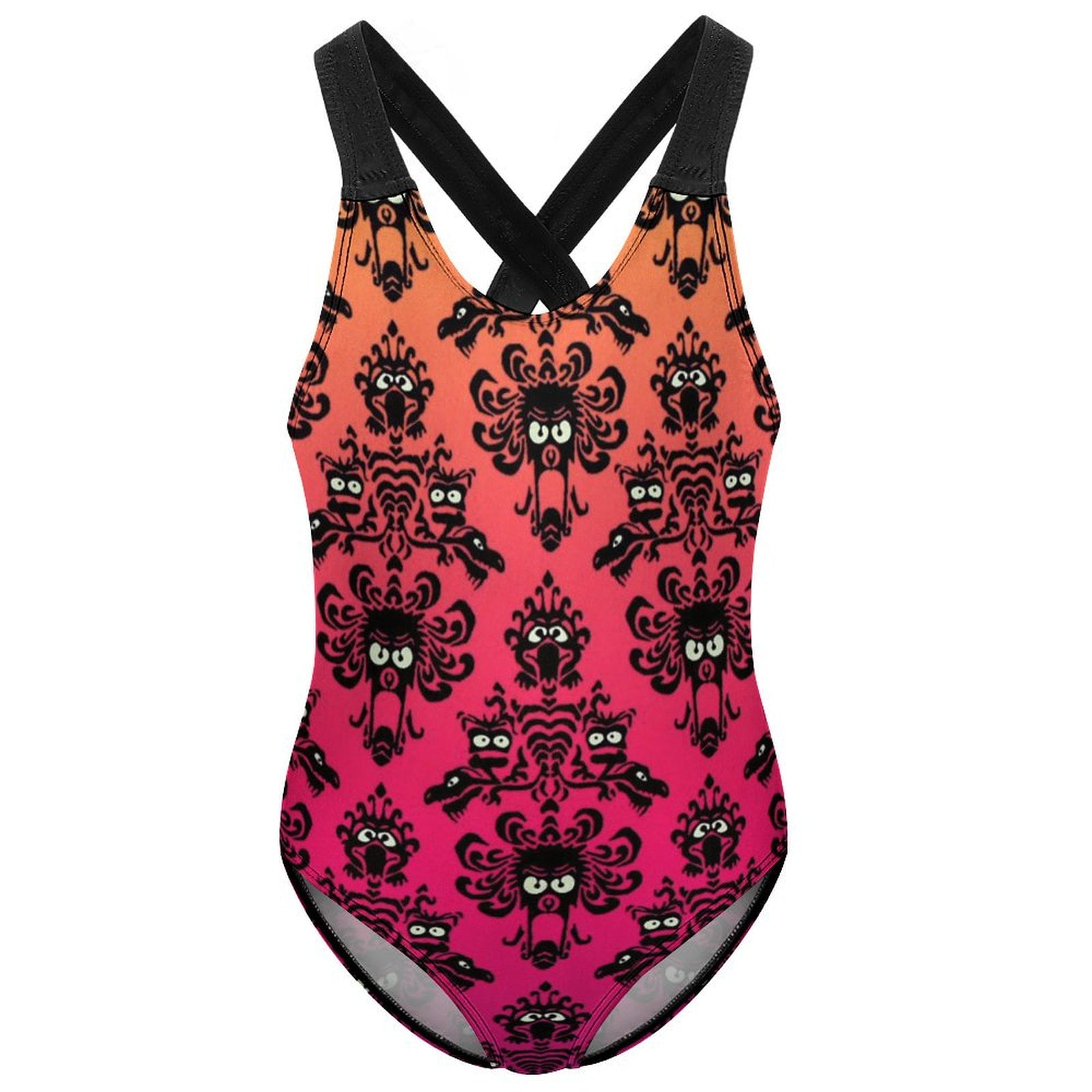 Haunted Mansion Demon Horror Children's One-piece Swimsuit Summer Girl ...