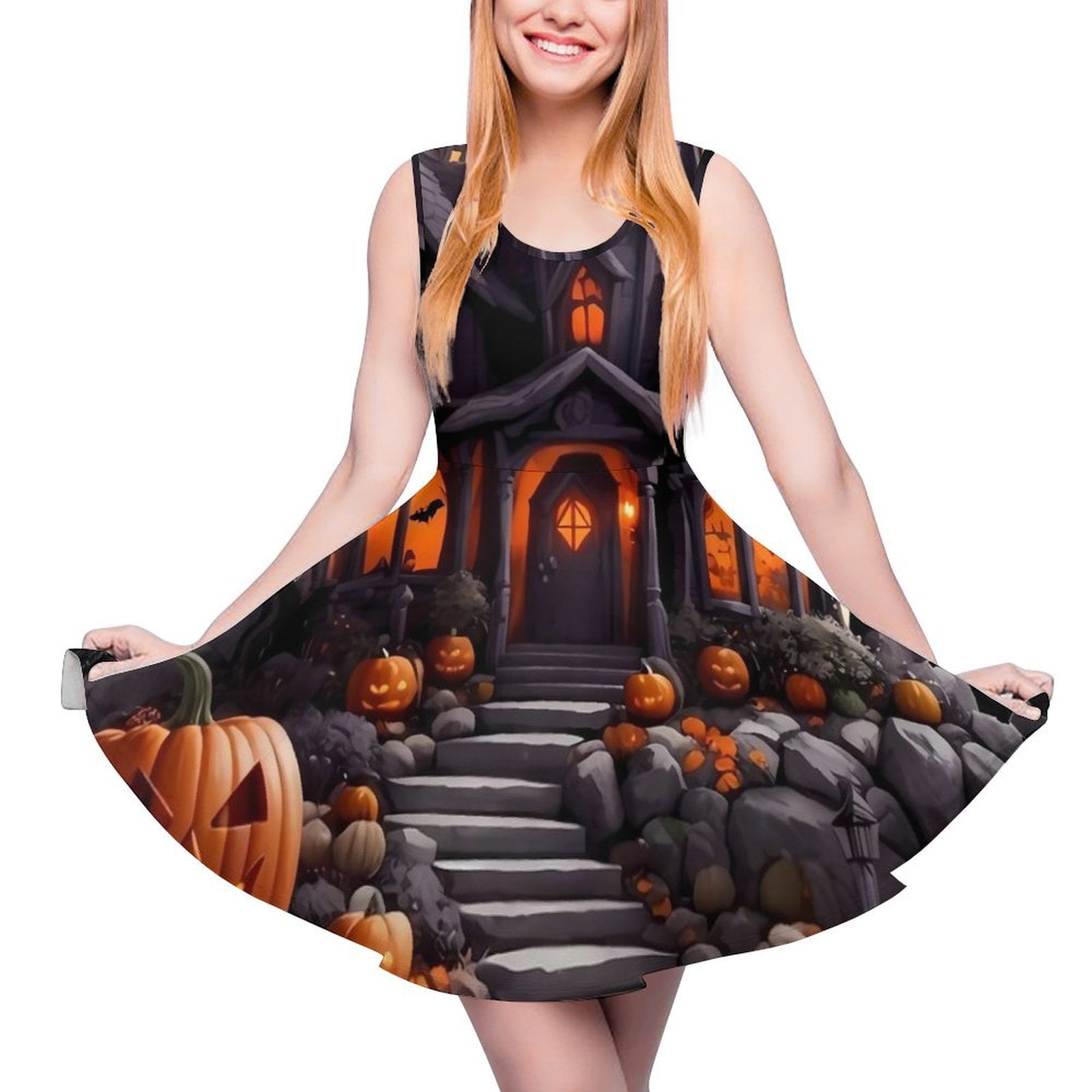Haunted Mansion Dress Halloween Design Street Style Dresses Female ...