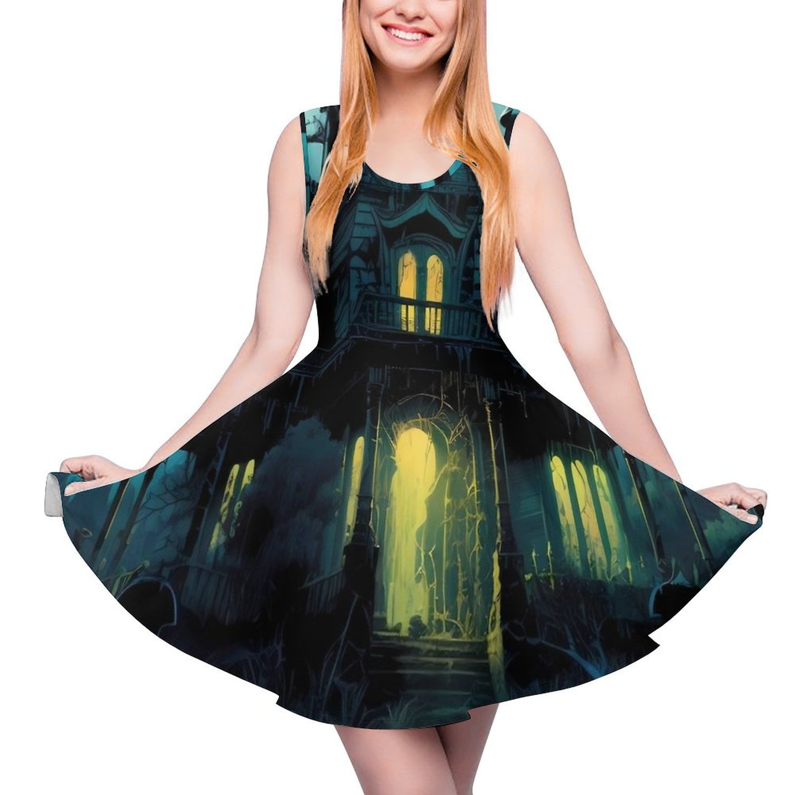 Haunted Mansion Dress Halloween Design Street Style Dresses Female ...