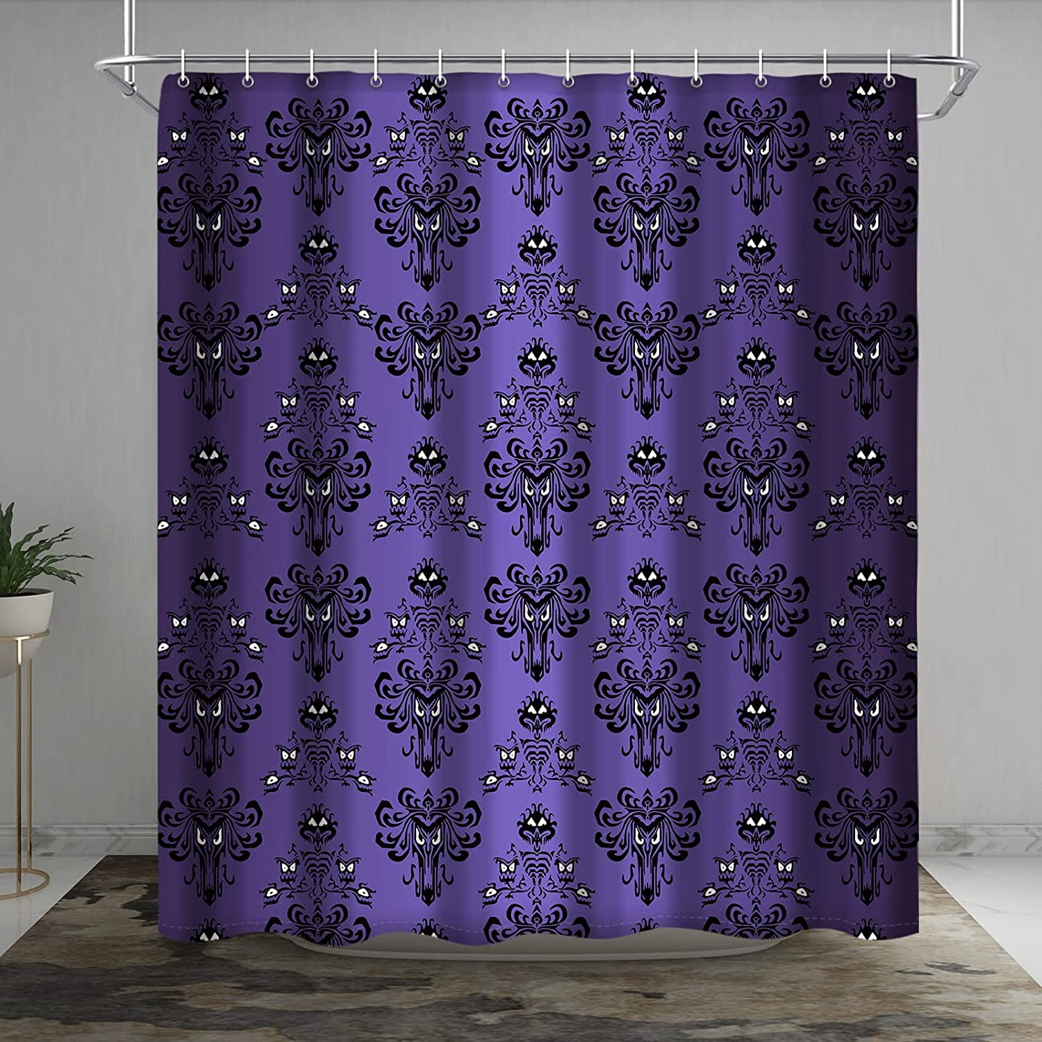 Haunted Mansion Halloween Shower Curtain, Waterproof Haunted House ...