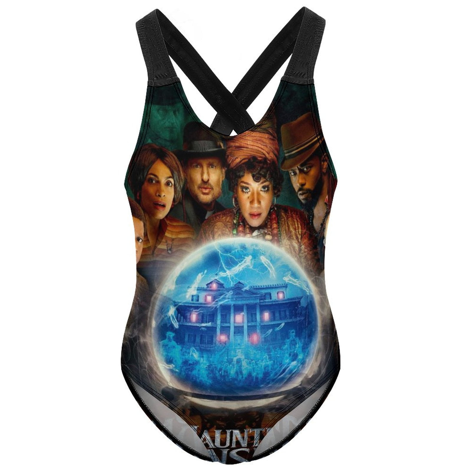 Haunted Mansion Horror Children's One-piece Swimsuit Summer Girl's ...