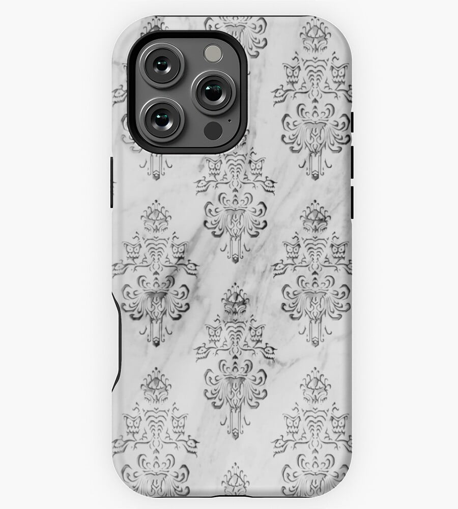 Haunted Mansion Marble Carving GA1822 Phone Case for iPhone 11 to 17 ...