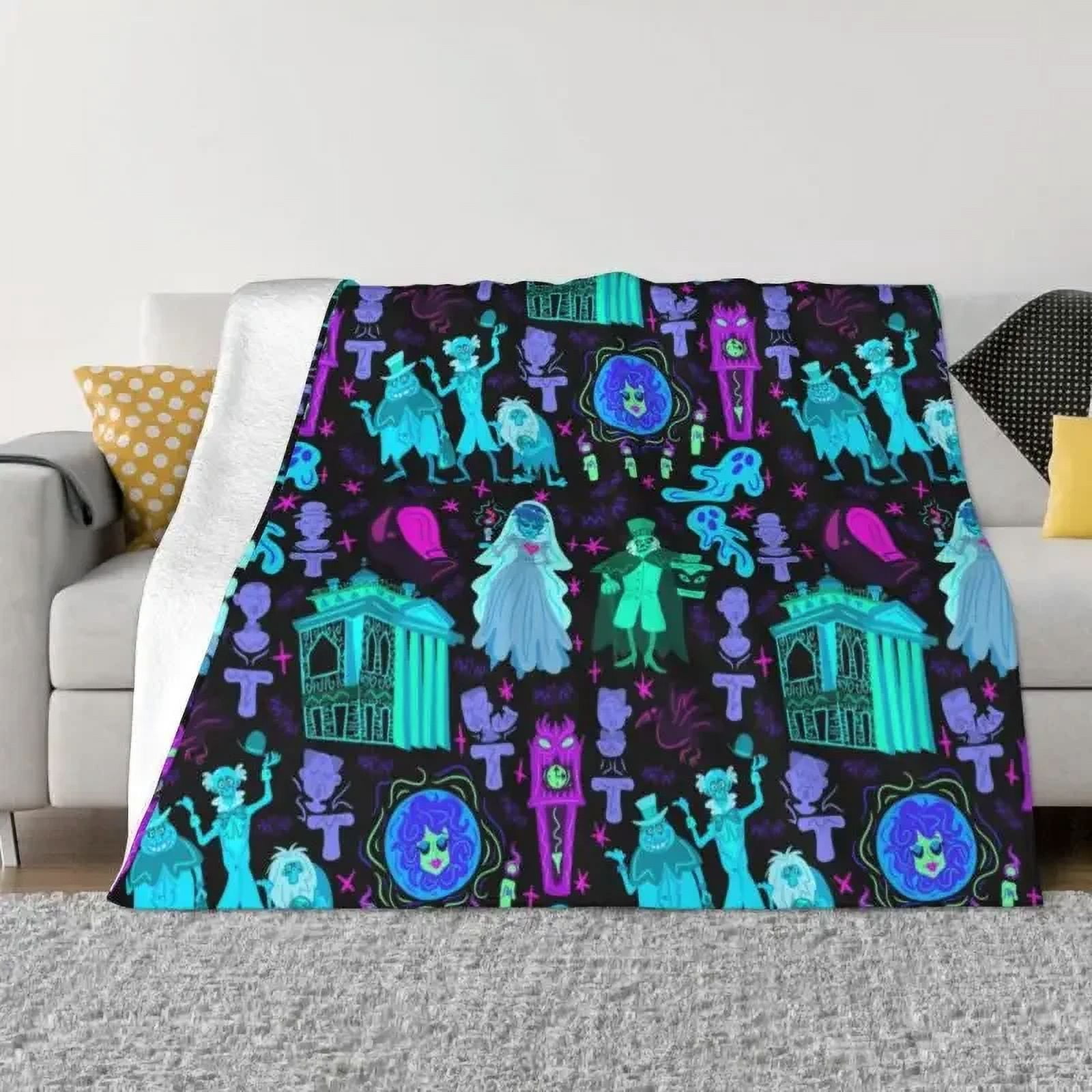 Haunted Mansion Throw Blanket Sofa Fleece Warm Halloween Grimace ...