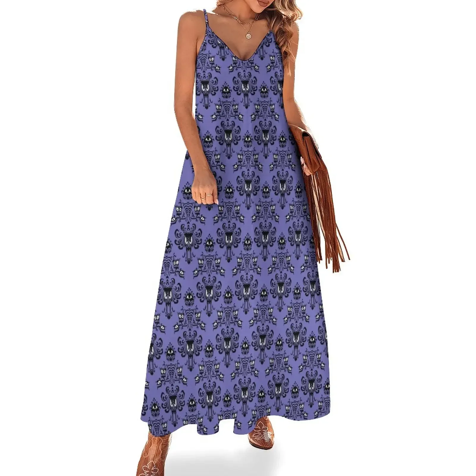 Haunted Mansion Wallpaper Variation 1 Sleeveless Dress evening dress ...