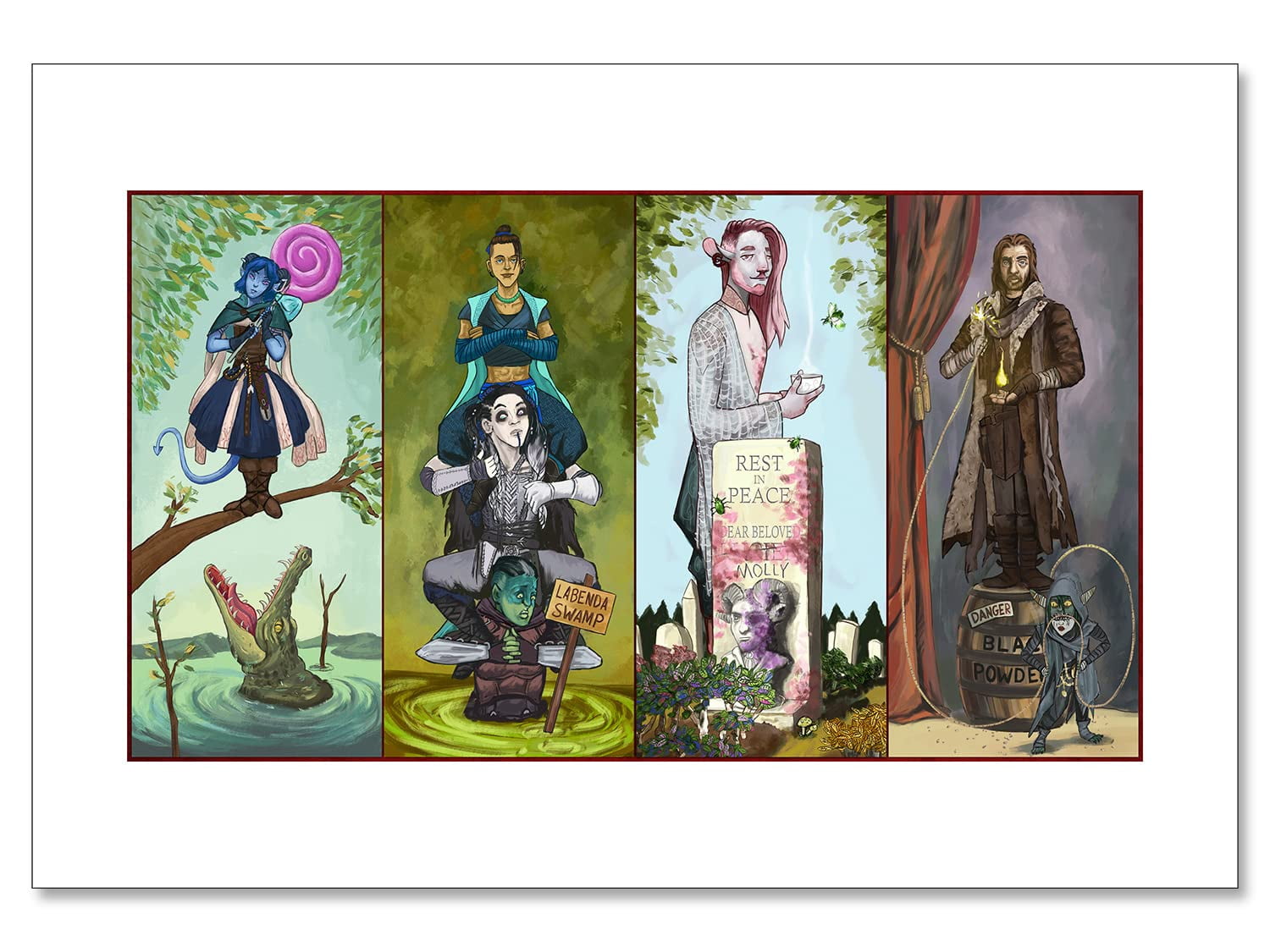 Haunted Nein with Caduceus Critical Role Fan Art Print 13x19 DnD Mighty ...