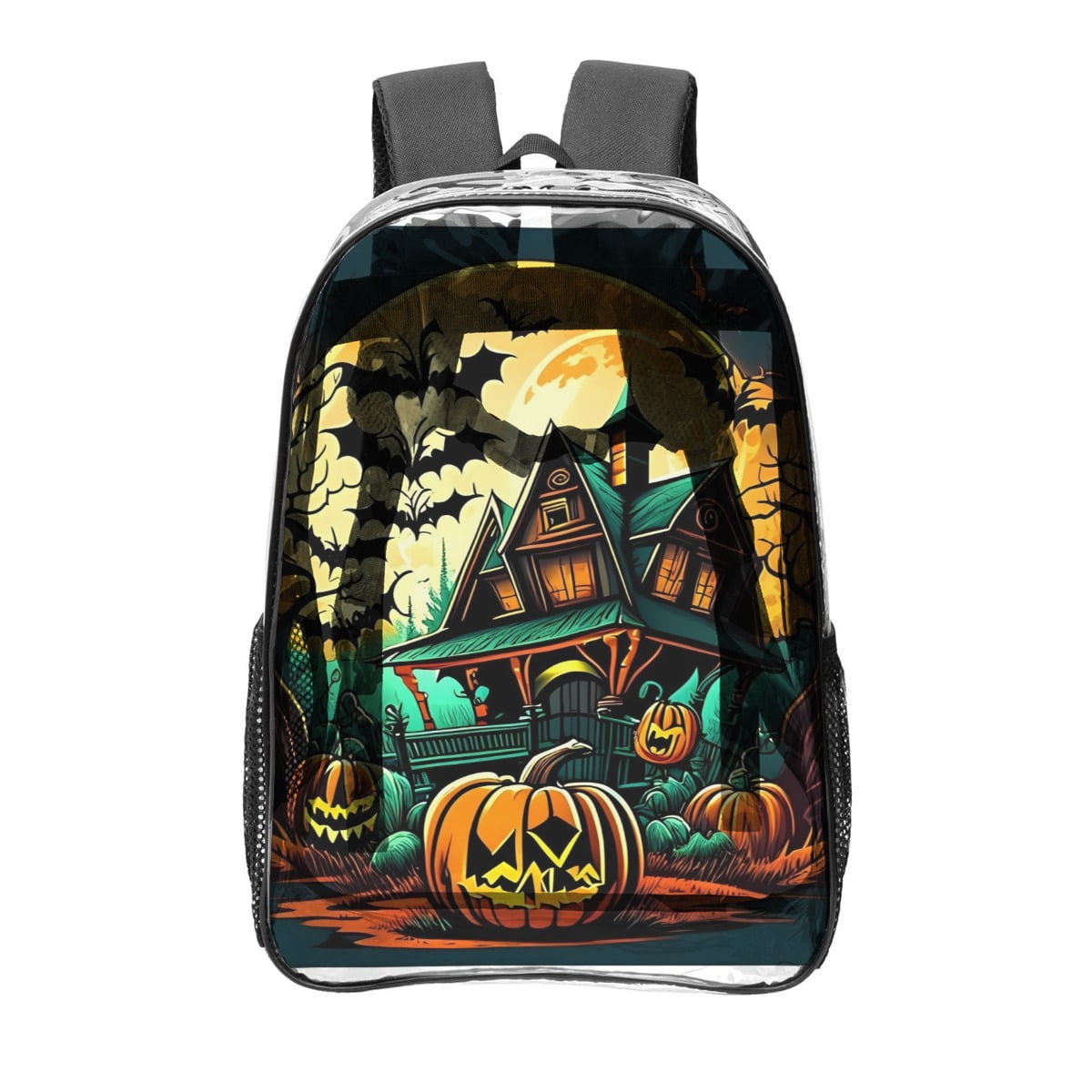 Haunted Of Mansion Pattern Transparent Backpack Lightweight And ...