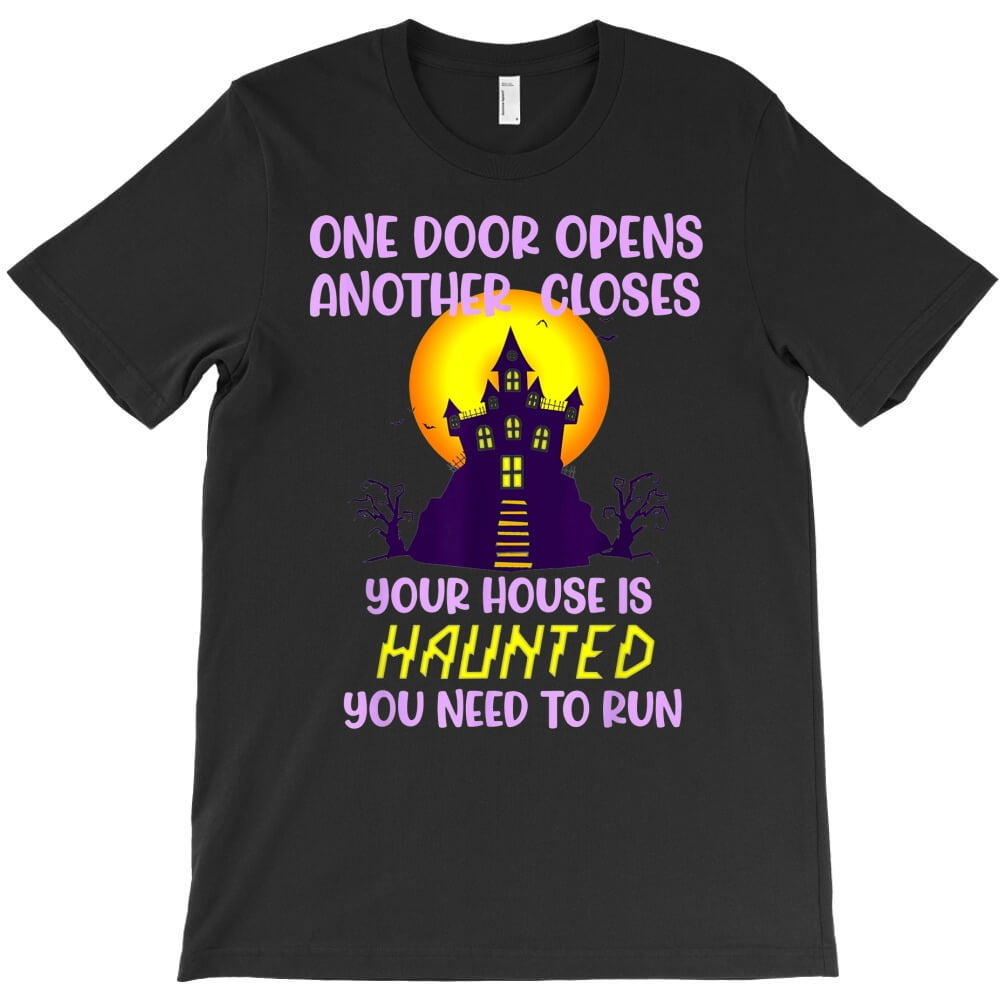 Haunted Run, Funny Doors Open Closes Creepy House Costume Graphic H9570 ...