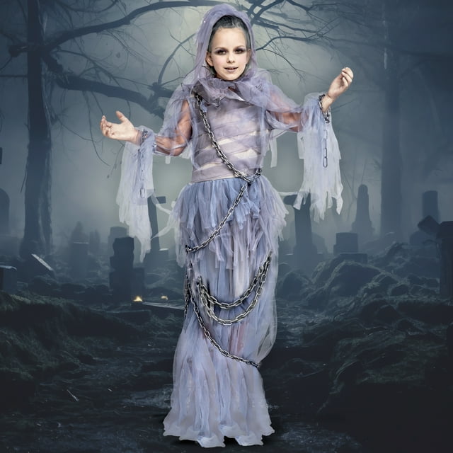 Syncfun Beauty Ghost Costume for Girls, Scary Ghost Dress Midnight ...