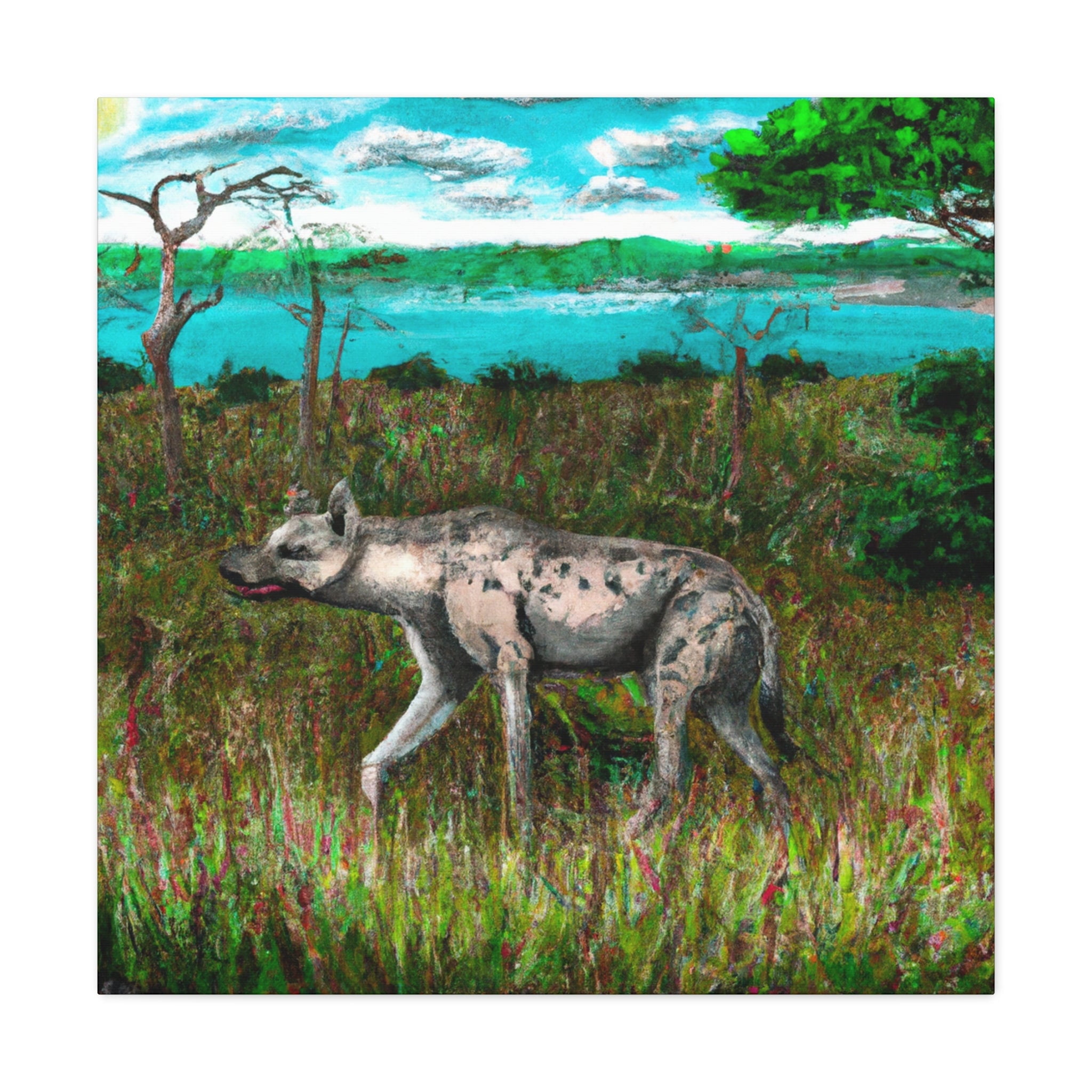 "Haunting Hyena's howl" - Canvas - Walmart.com
