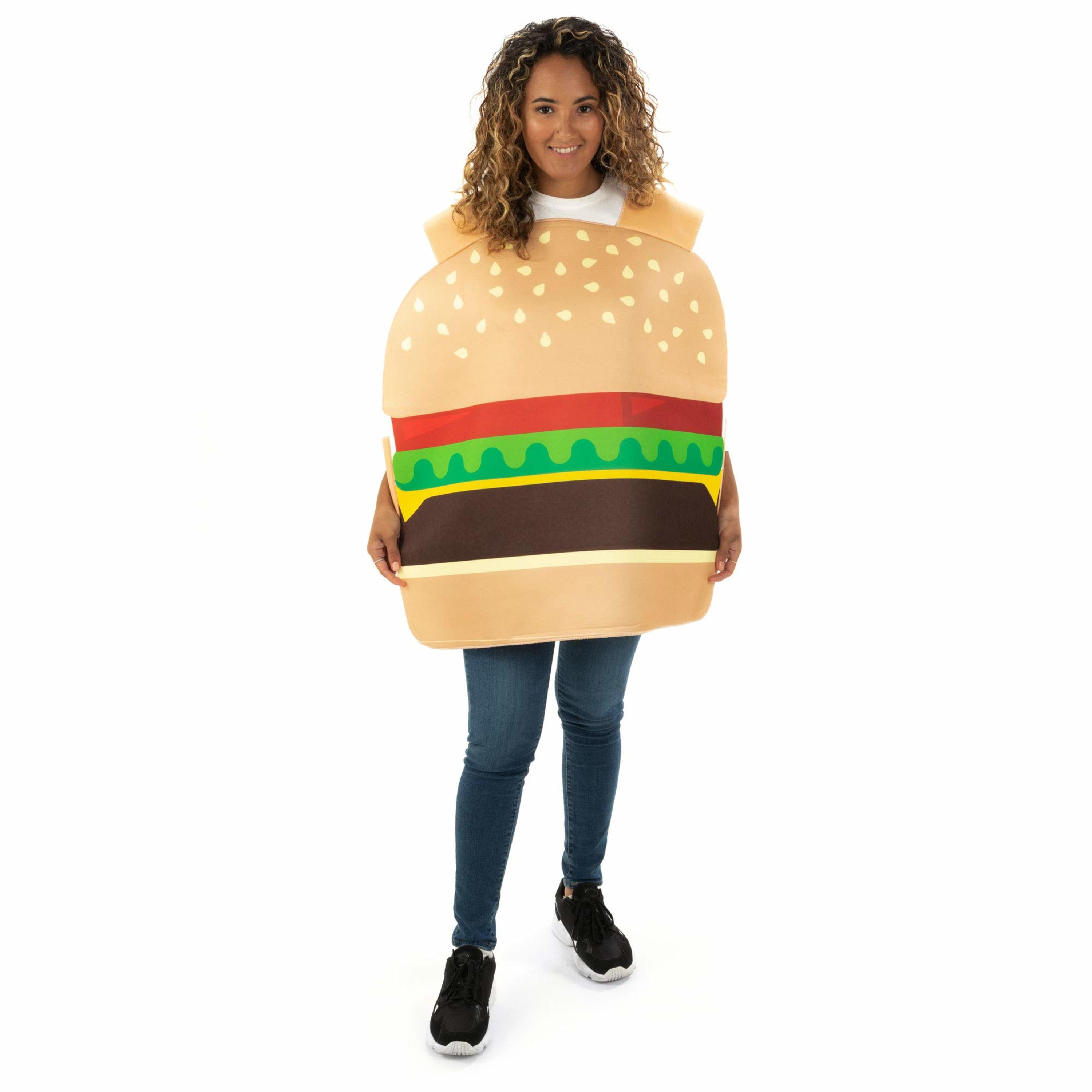 Hauntlook Beefy HAMBURGER Halloween Costume - One-Size Adult Unisex ...
