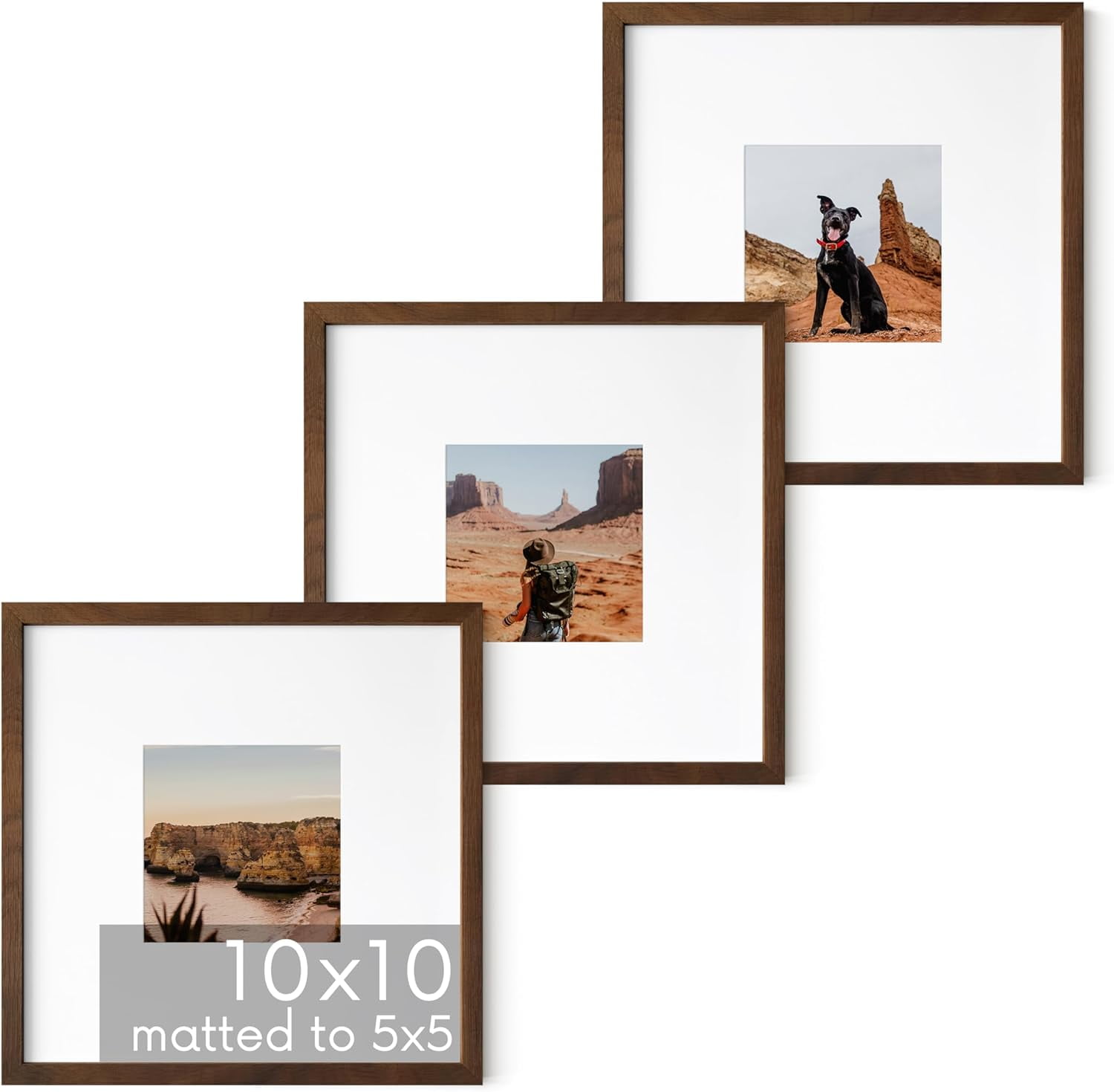 Haus and Hues 10x10 Frames - Square Picture Frames set of 3 Picture ...