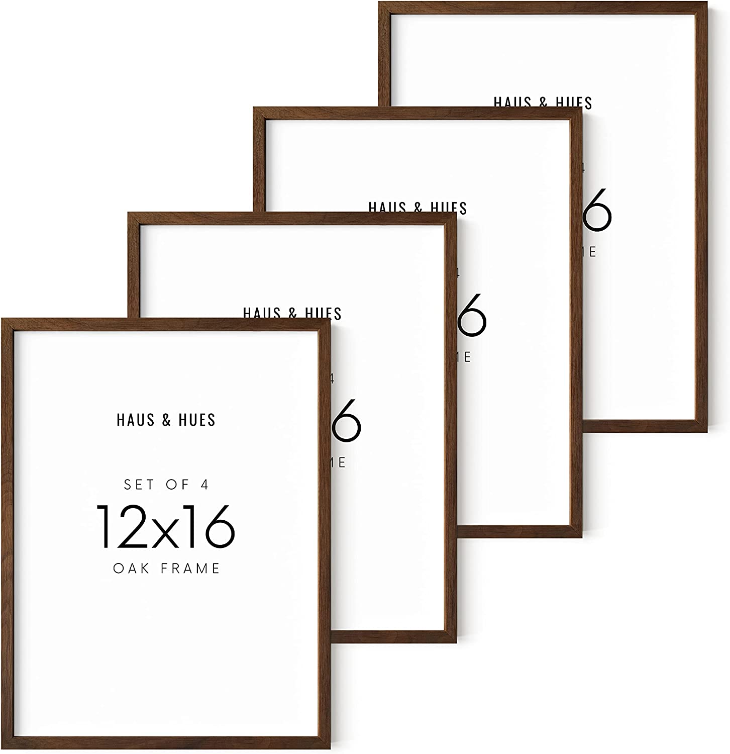 Haus and Hues 12x16 Picture Frames Set of 4 - 16 x 12 Wooden Photo ...