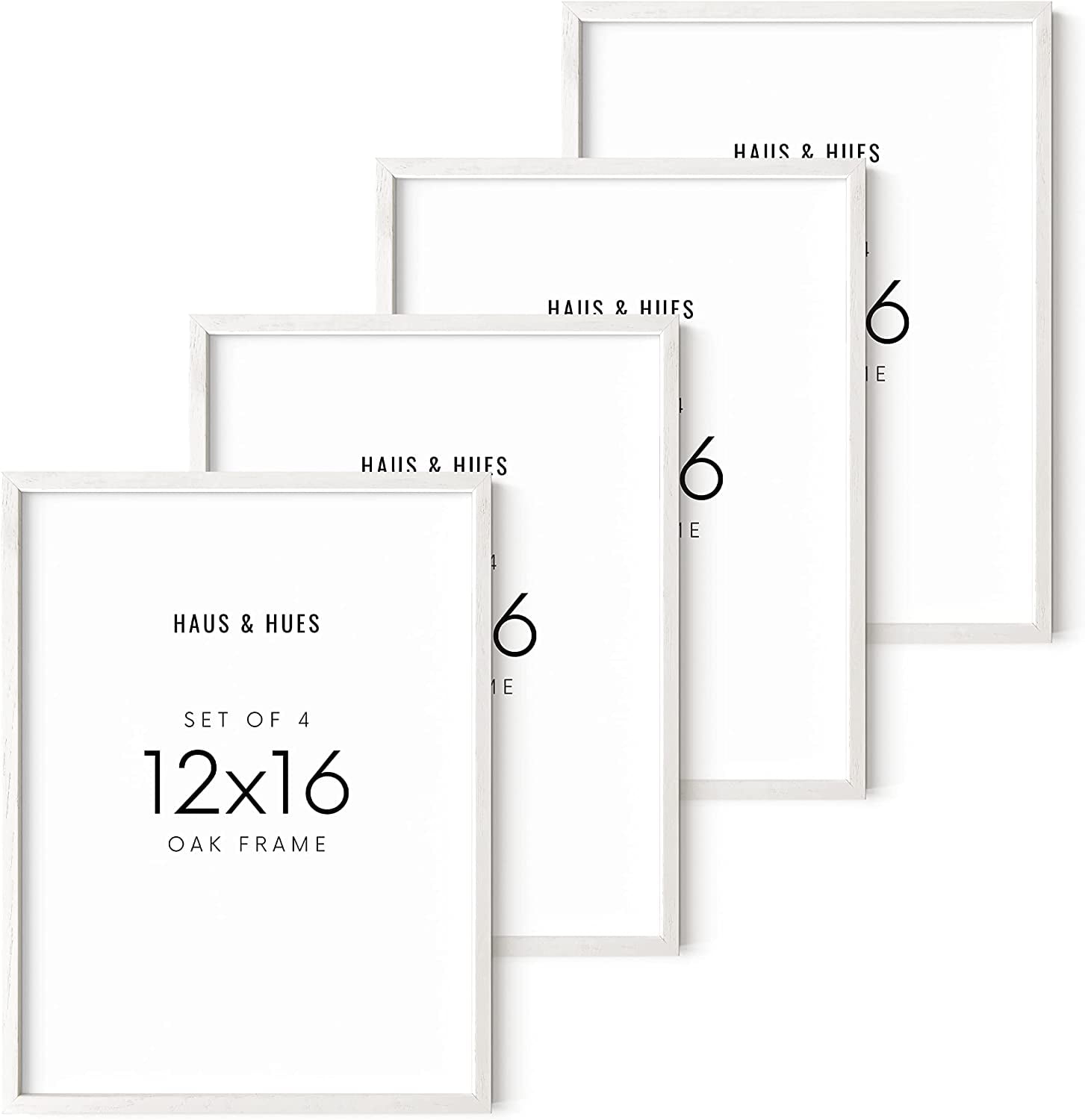 Haus and Hues 12x16 White Frames Set of 4 - White Picture Frames Pack ...