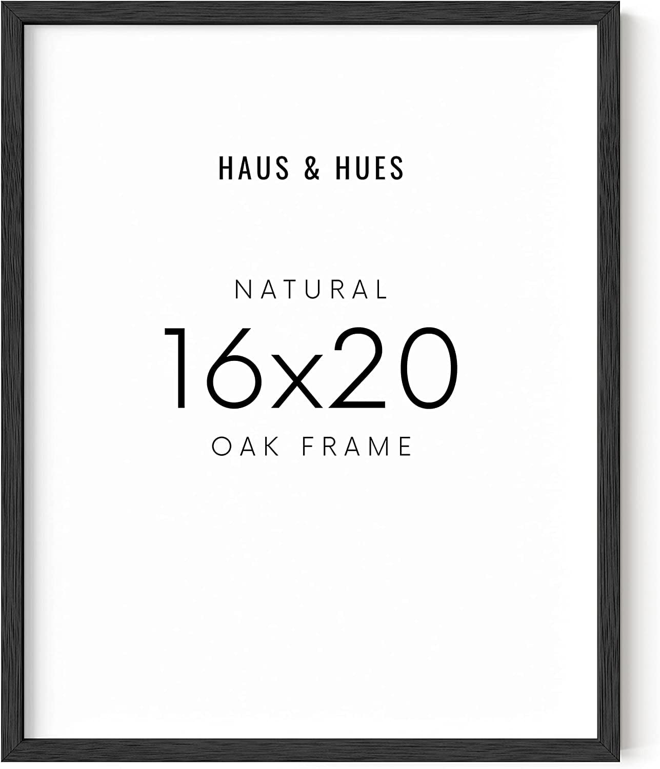 Haus and Hues 16"x20" Black Oak Wood Frames Set of 1 - 16x20 Picture ...