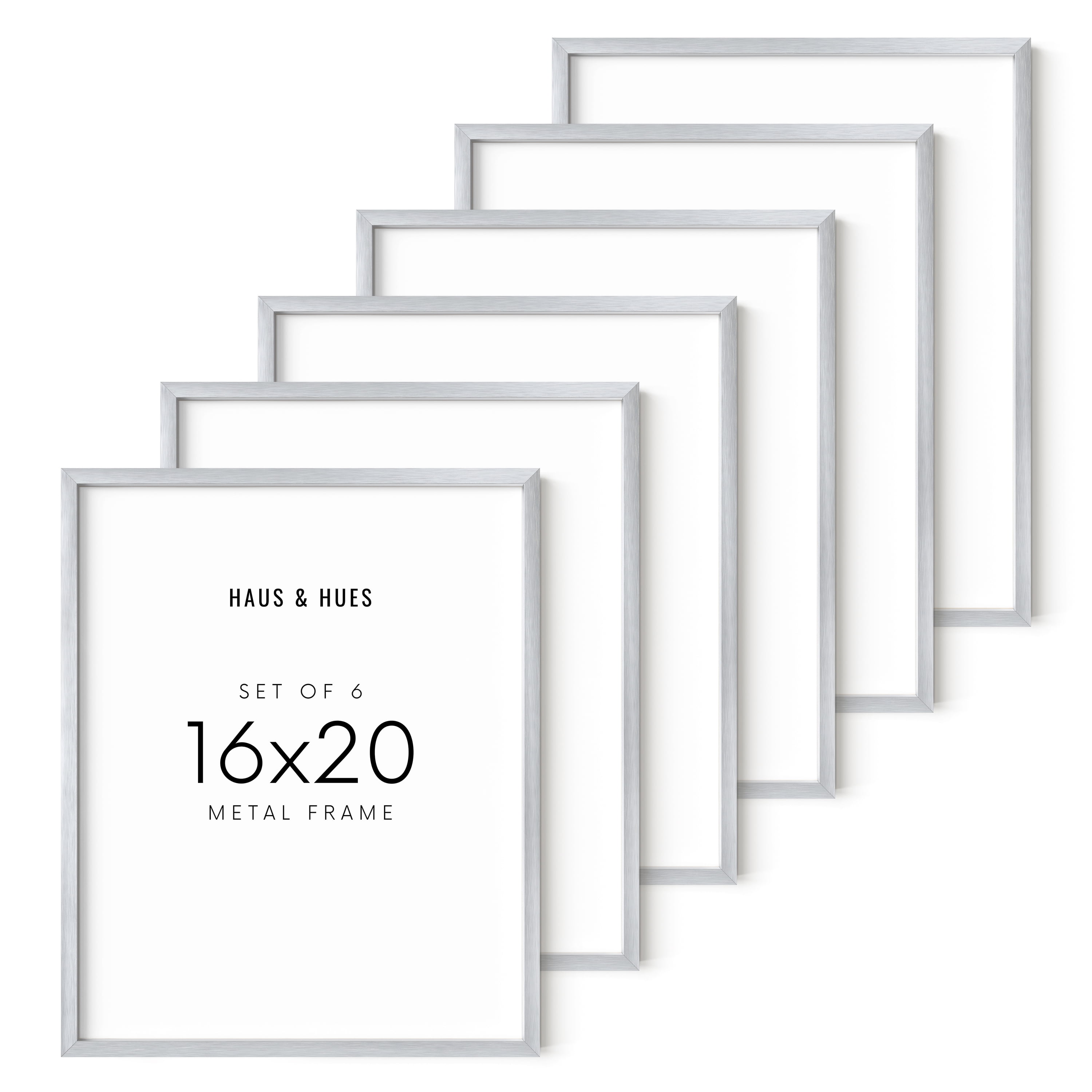 Haus and Hues 16x20 Silver Picture Frames - Set of 6 16x20 Poster ...