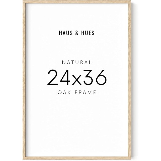 Haus and Hues 24"x36" Beige Oak Wood Frames Set of 1 - 24x36 Natural ...