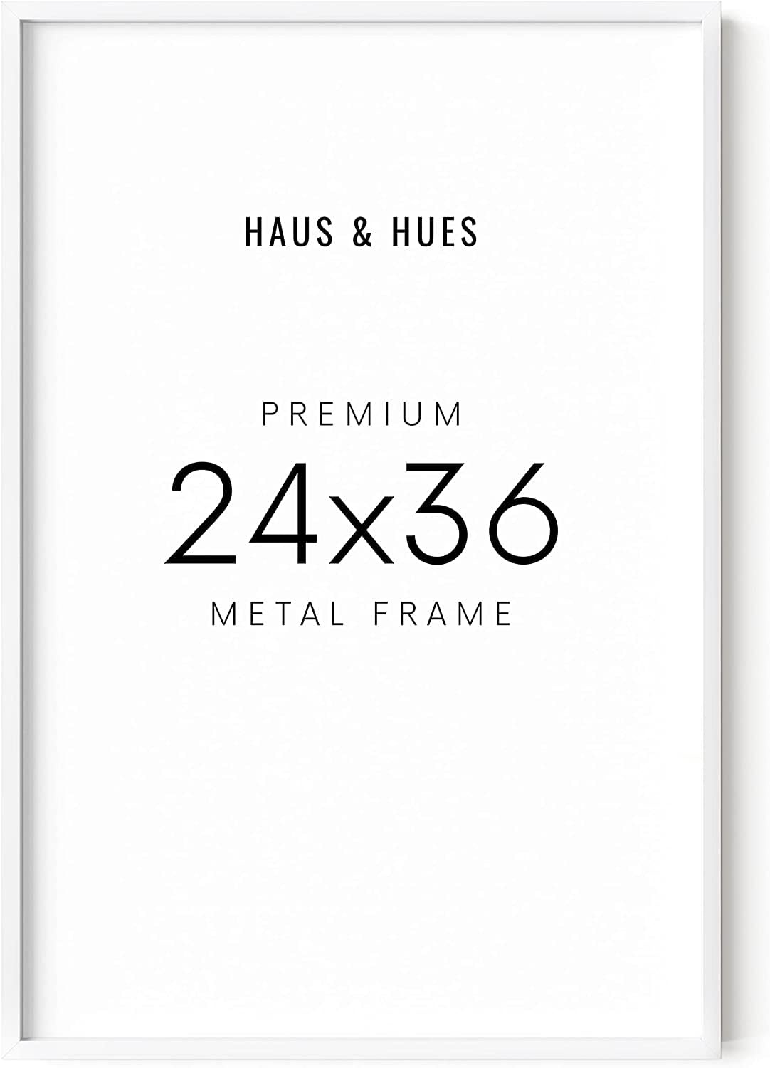 Haus and Hues 24x36 White Poster Frame - Quality Aluminum, Shatterproof ...