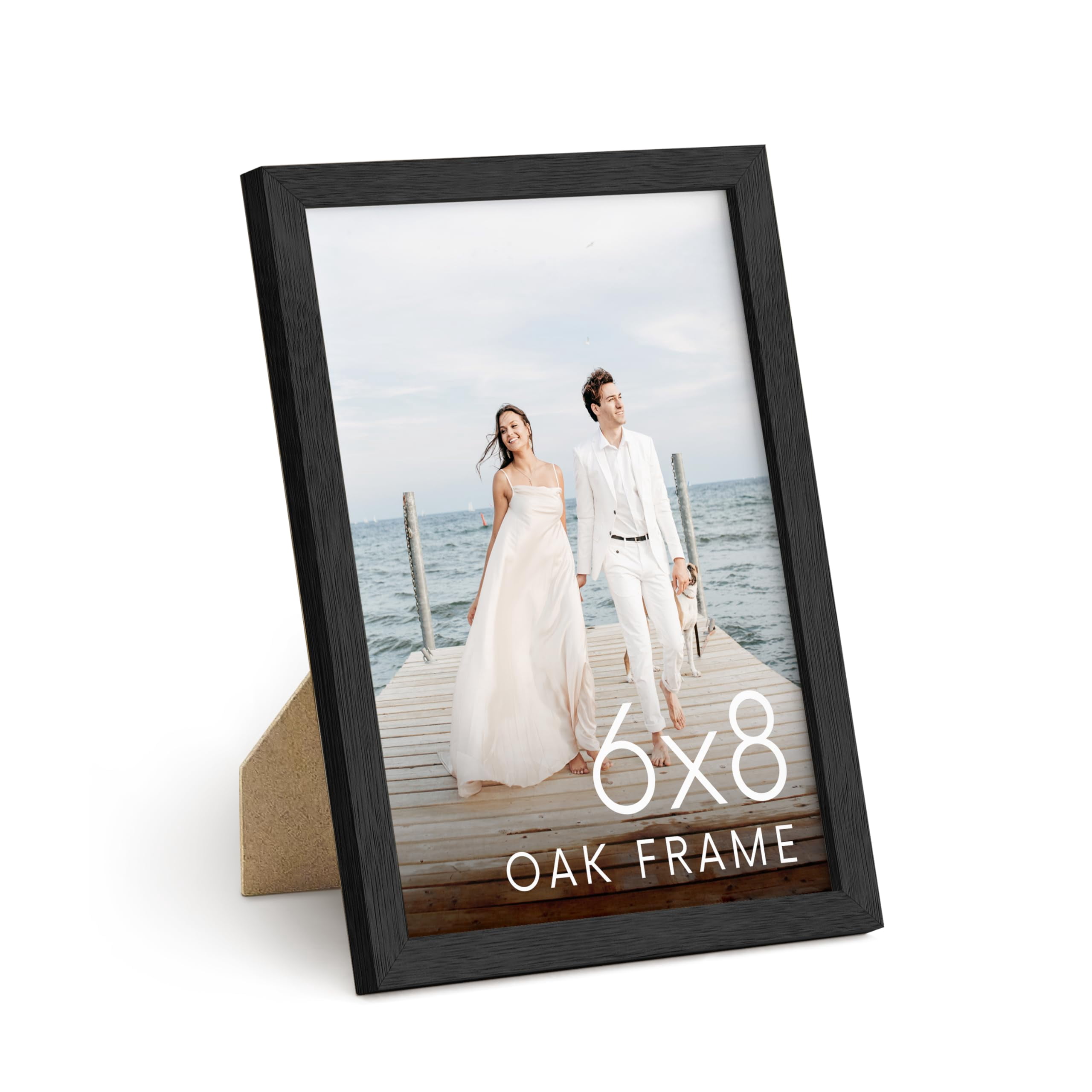 Haus and Hues 6x8 Black Oak Wooden Picture Frame - Set of 1 6x8 Poster ...