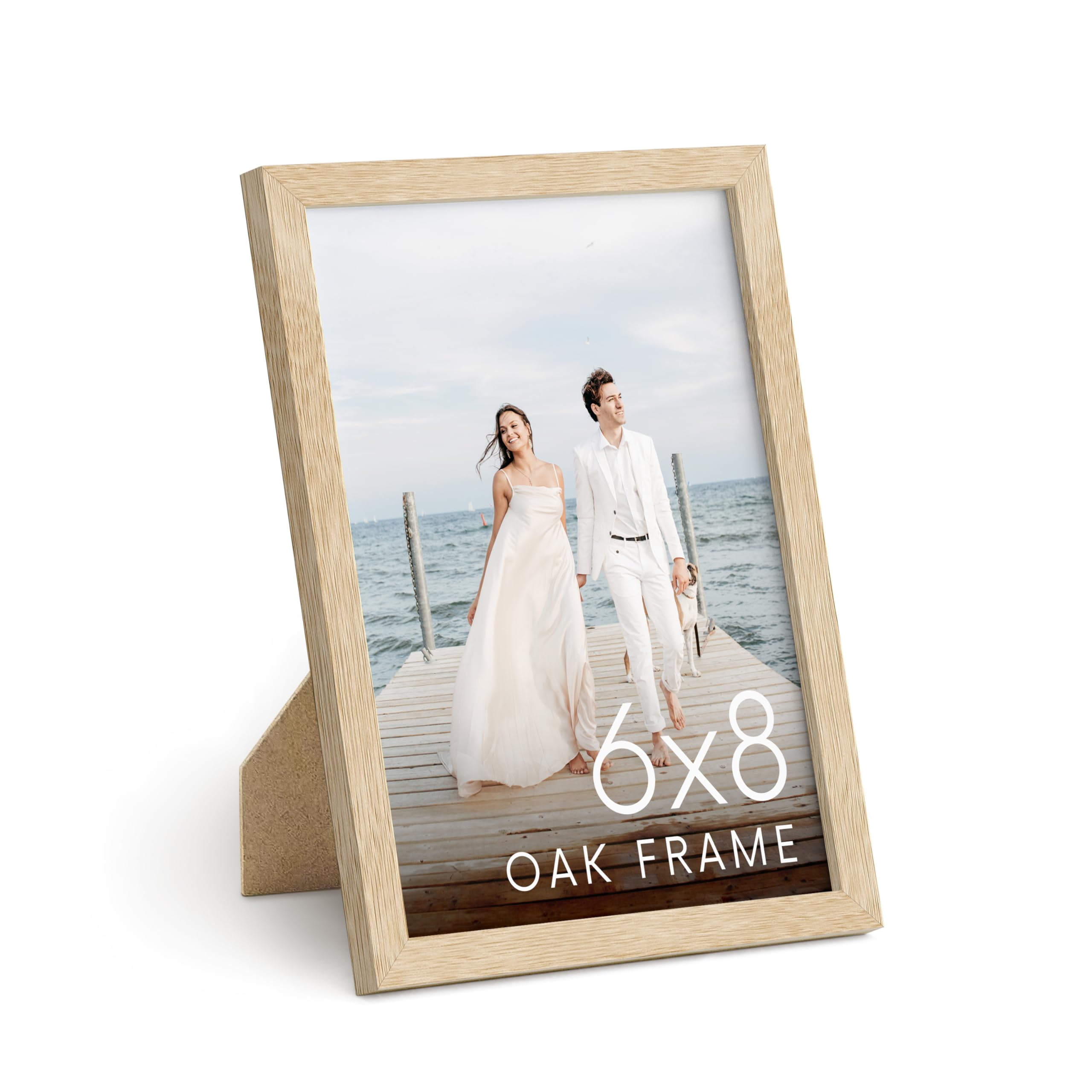 Haus and Hues 6x8 Natural Oak Wooden Picture Frame - Set of 1 6x8 ...