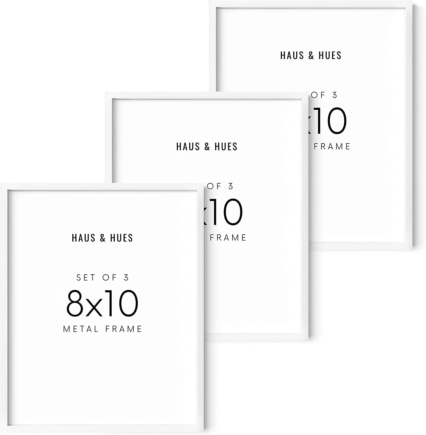 Haus and Hues 8 By 10 Picture Frames - 8x10 Picture Frame Set of 3, Frame For Three 8x10 Frames ...