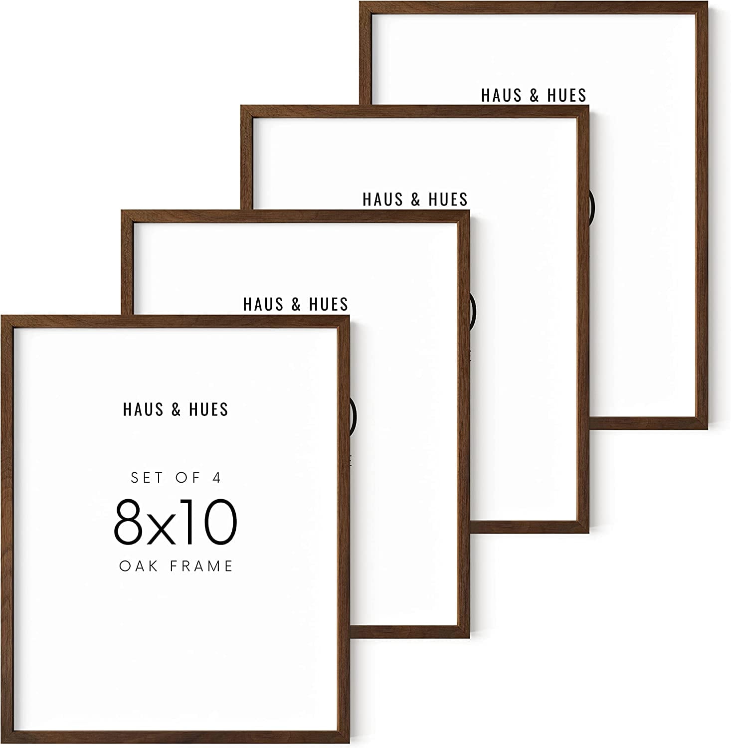 Haus and Hues 8x10 Picture Frame Set of 4 - Walnut Gallery Wall Frame ...