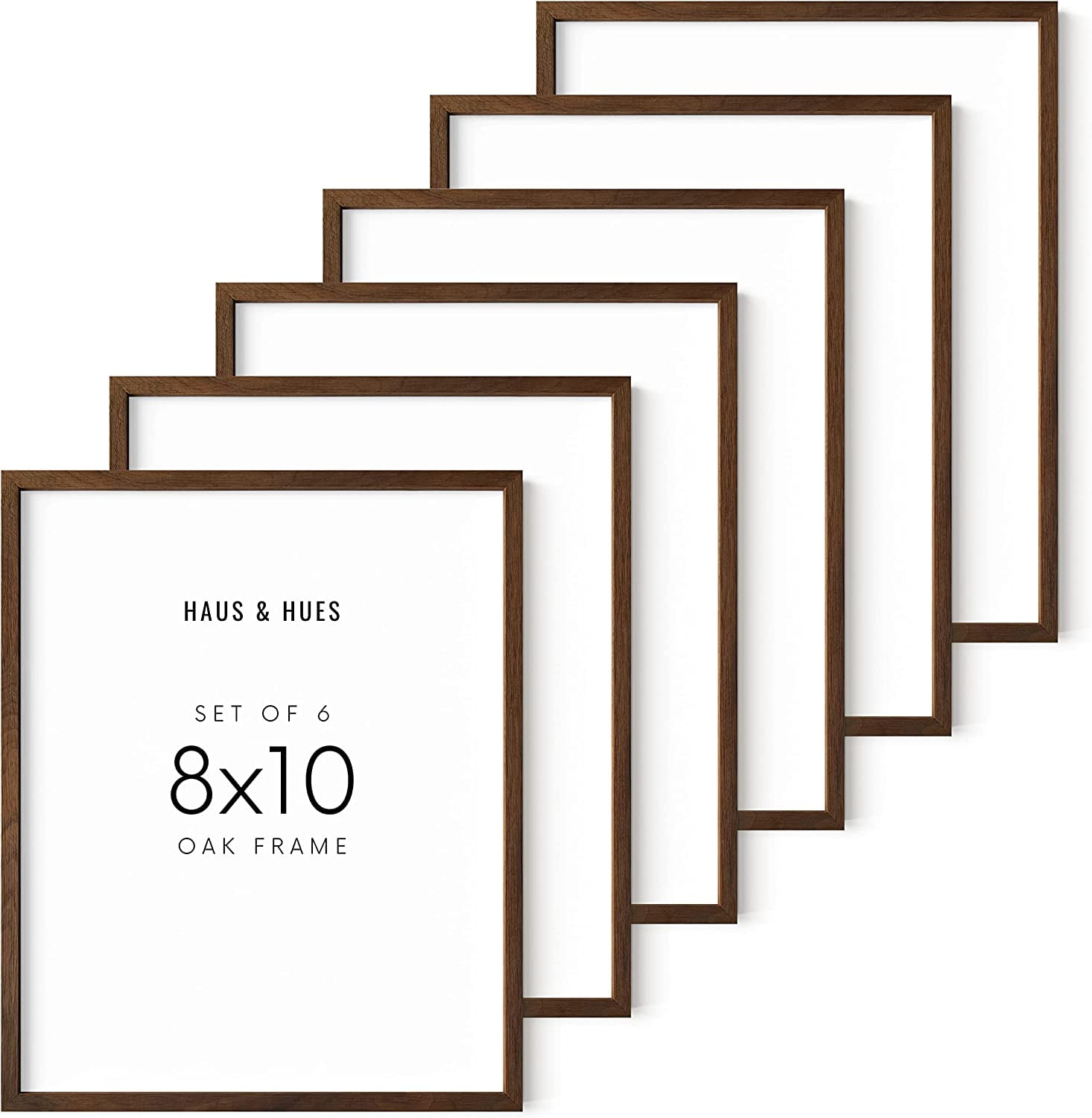 Haus and Hues 8x10 Picture Frame Set of 6 - 8x10 Frames Set of 6, Dark ...