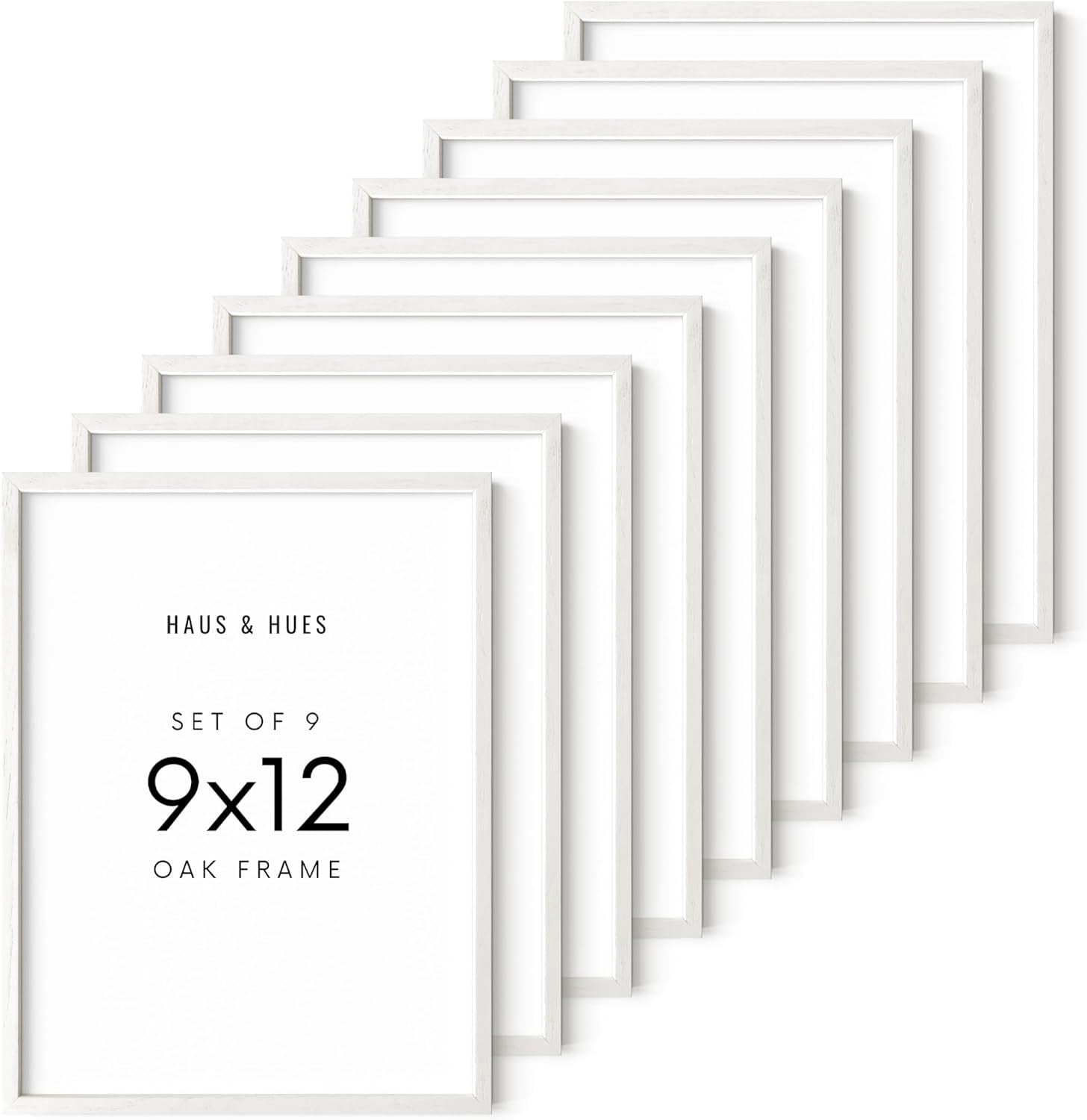 Haus and Hues 9x12 Picture Frame Set of 9 - 9 X 12 Frame Wooden Picture ...