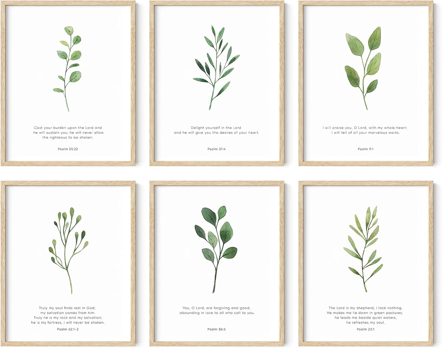 Haus and Hues Bible Verses Wall Decor - Set of 6 Christian Wall Decor ...