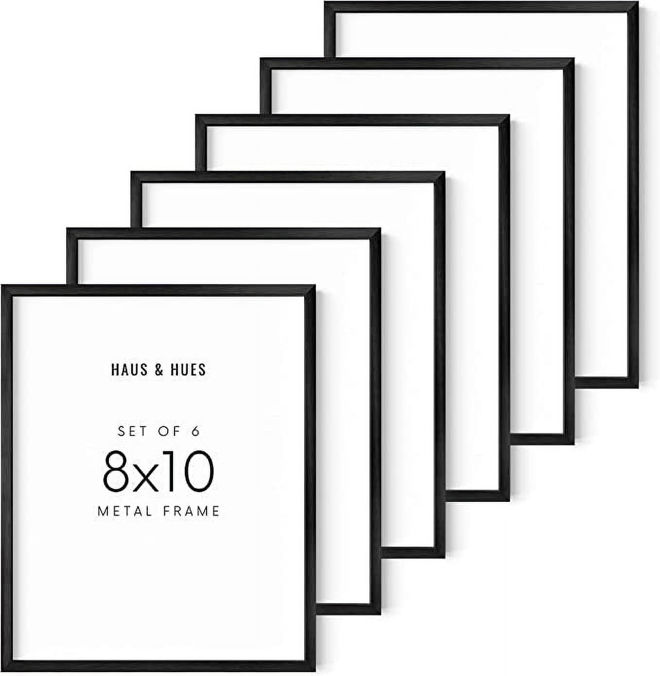 Haus and Hues Black 8x10 Picture Frame Set of 6 - 8 x 10 Frames Bulk, 8 ...