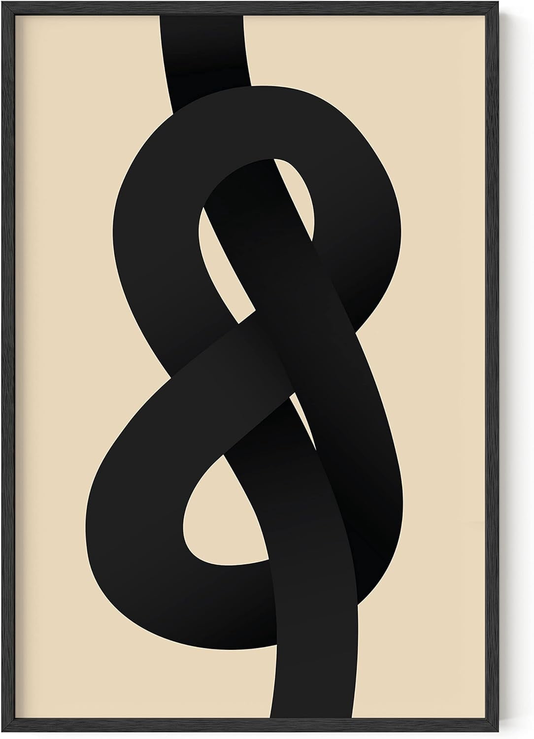 Haus and Hues Black and White Abstract Wall Art - Neutral Wall Art Modern Midcentury Modern Art ...